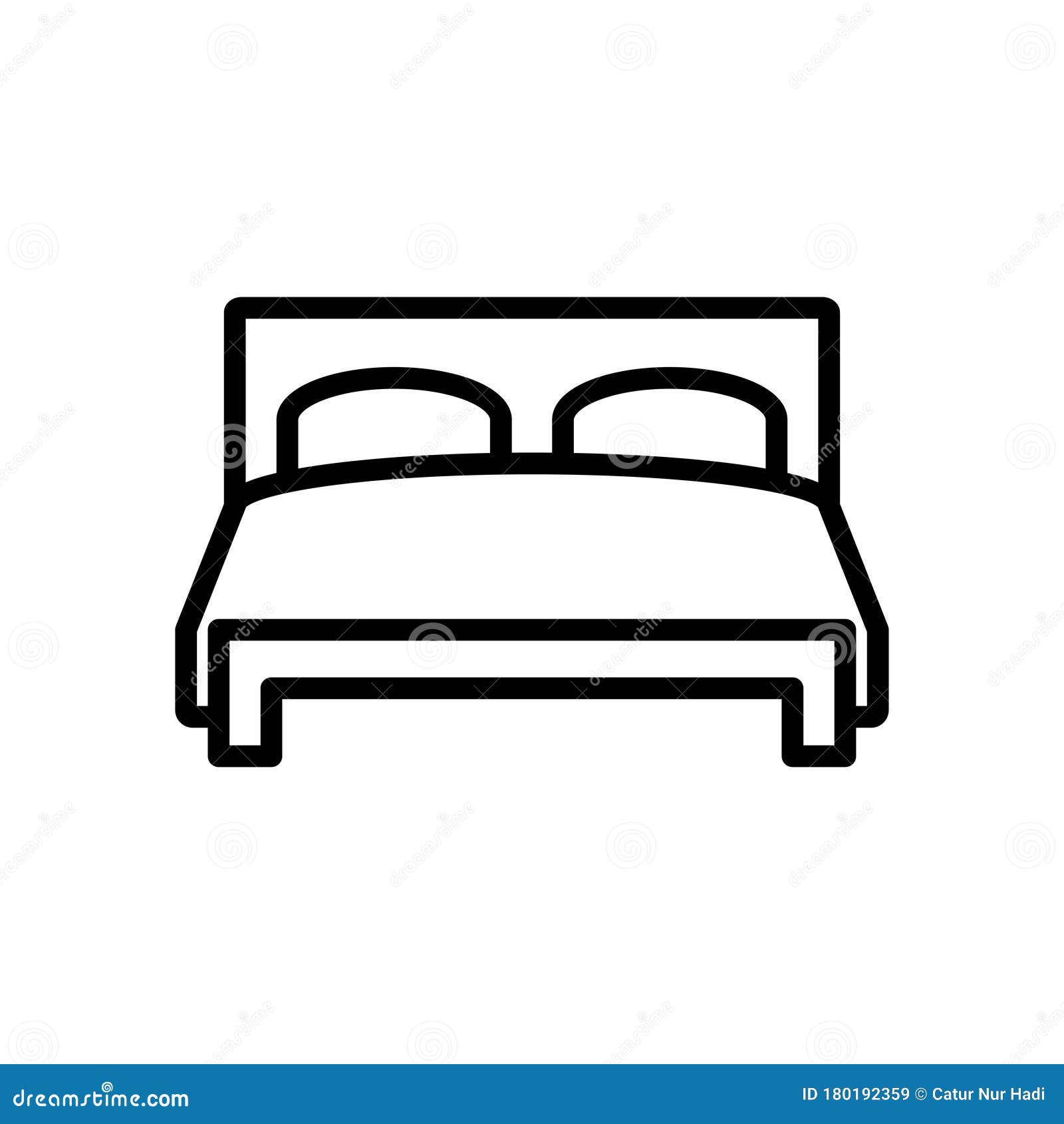 Bed Icon Flat Vector Template Design Trendy Stock Vector - Illustration ...