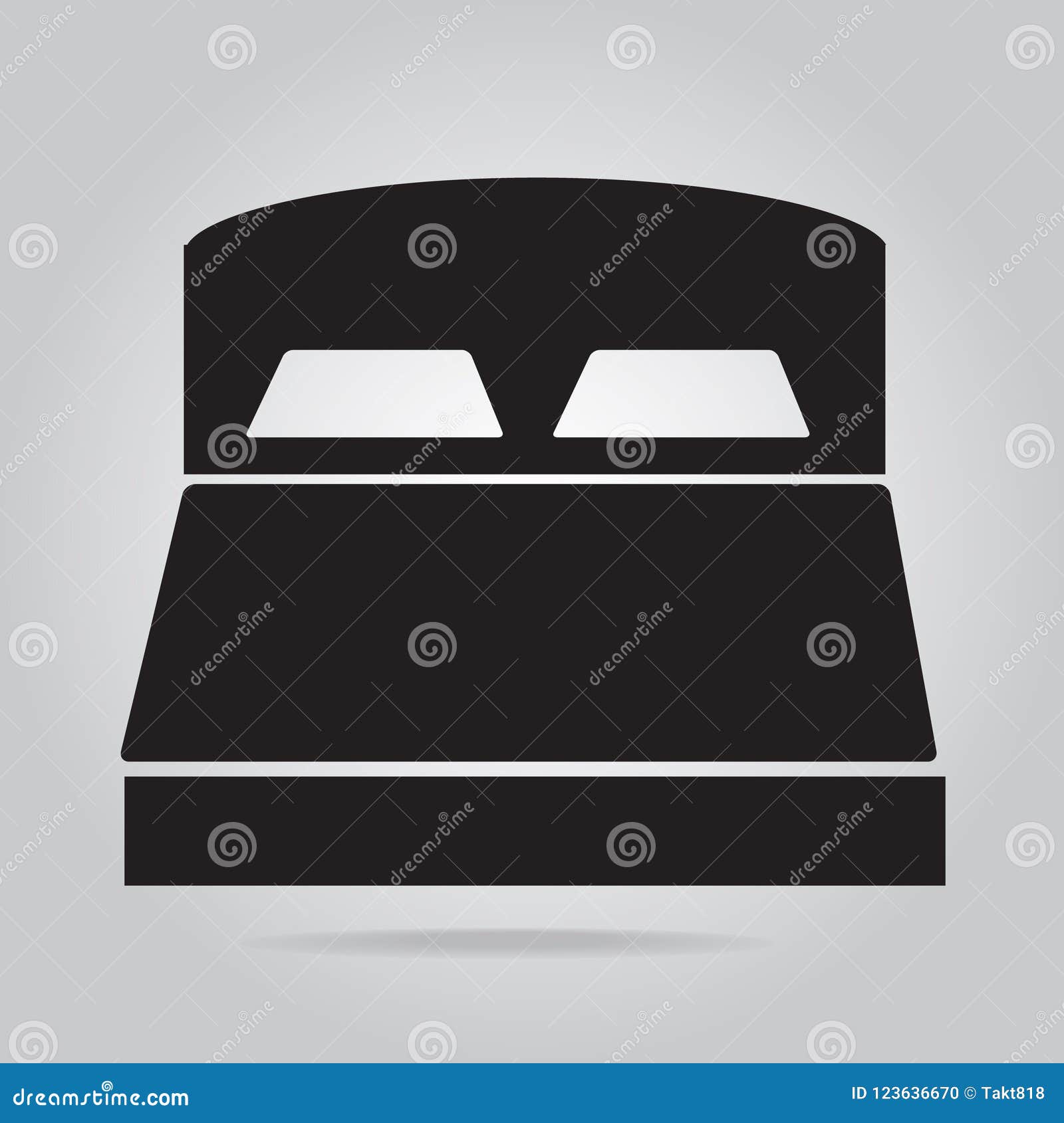 Bed icon sign vector stock vector. Illustration of room - 123636670
