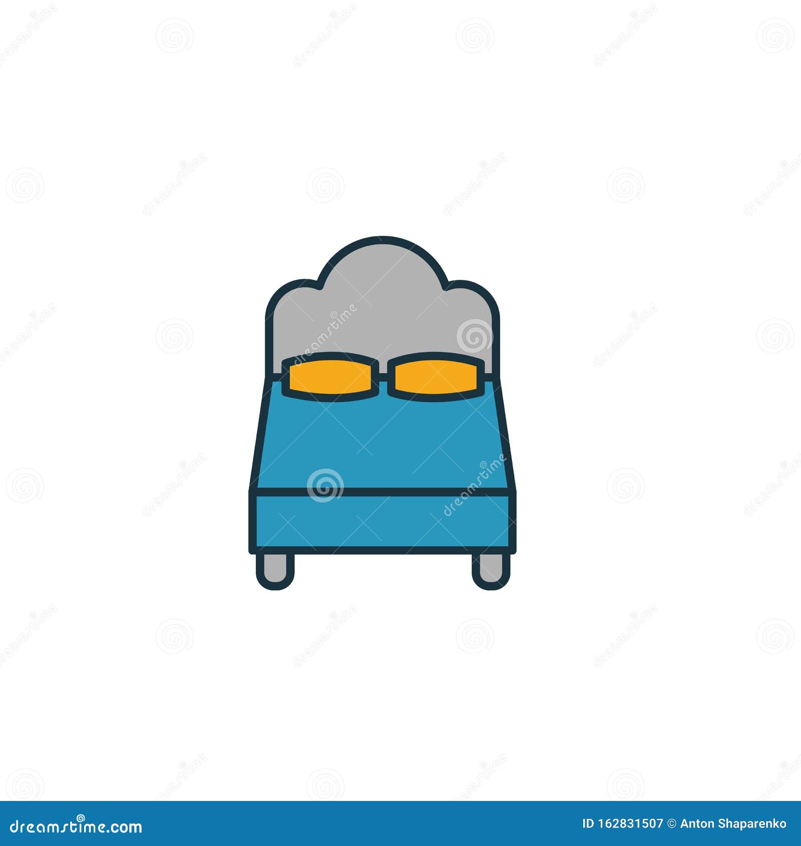Bed Icon. Simple Element from Travel Icons Collection Stock ...
