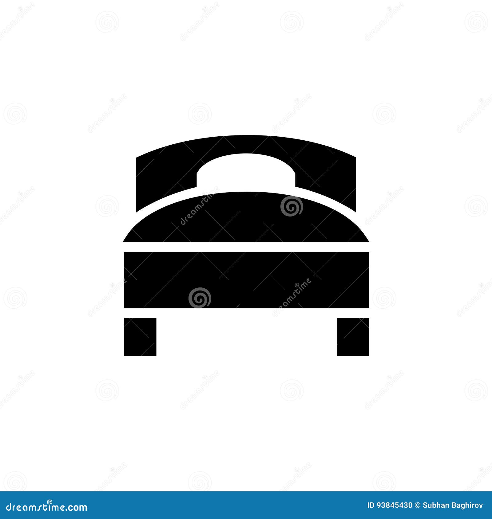 Bed Icon Simple Flat Style Vector Illustration Stock Vector ...