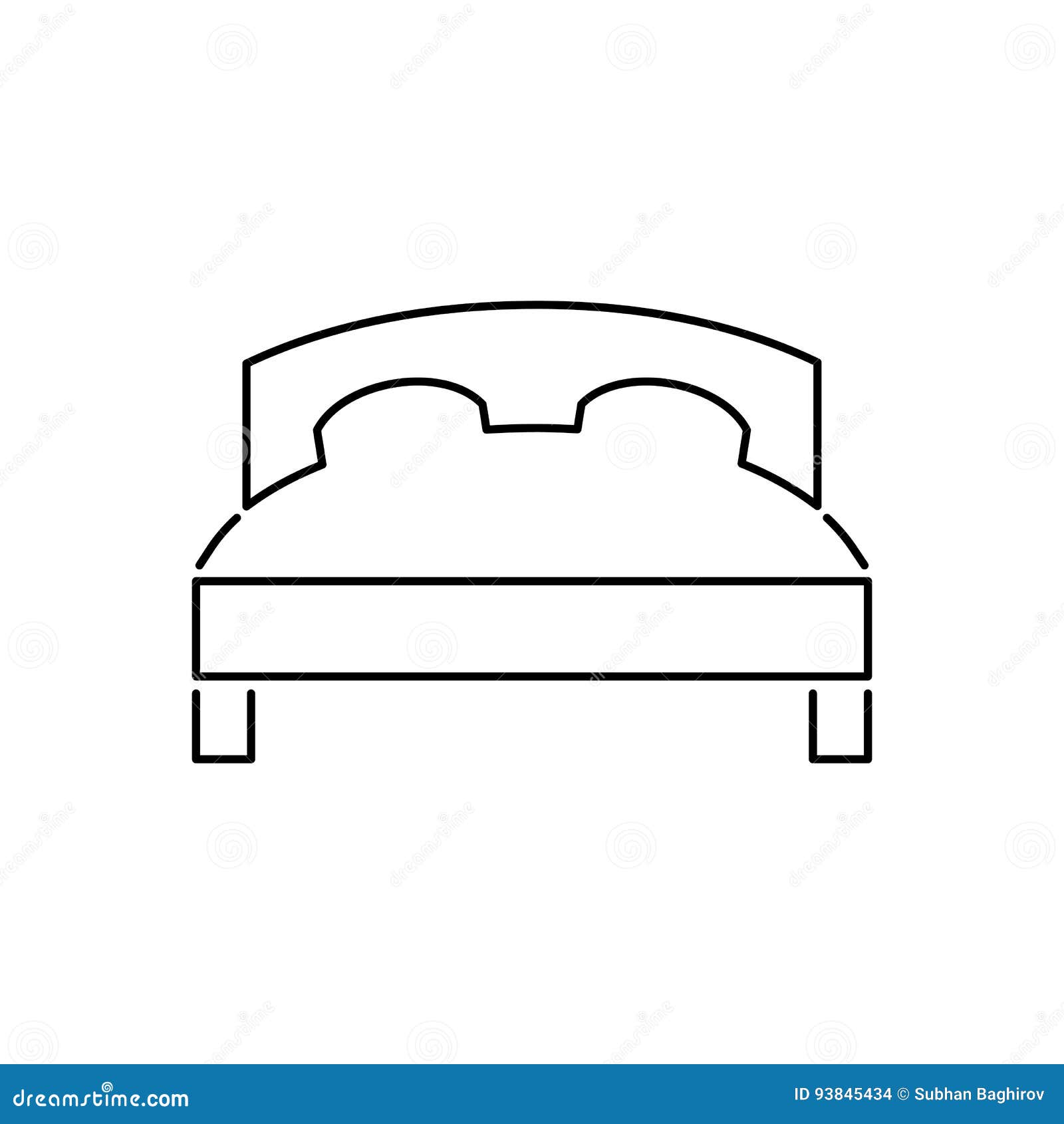 Bed Icon Simple Flat Style Vector Illustration Stock Vector ...