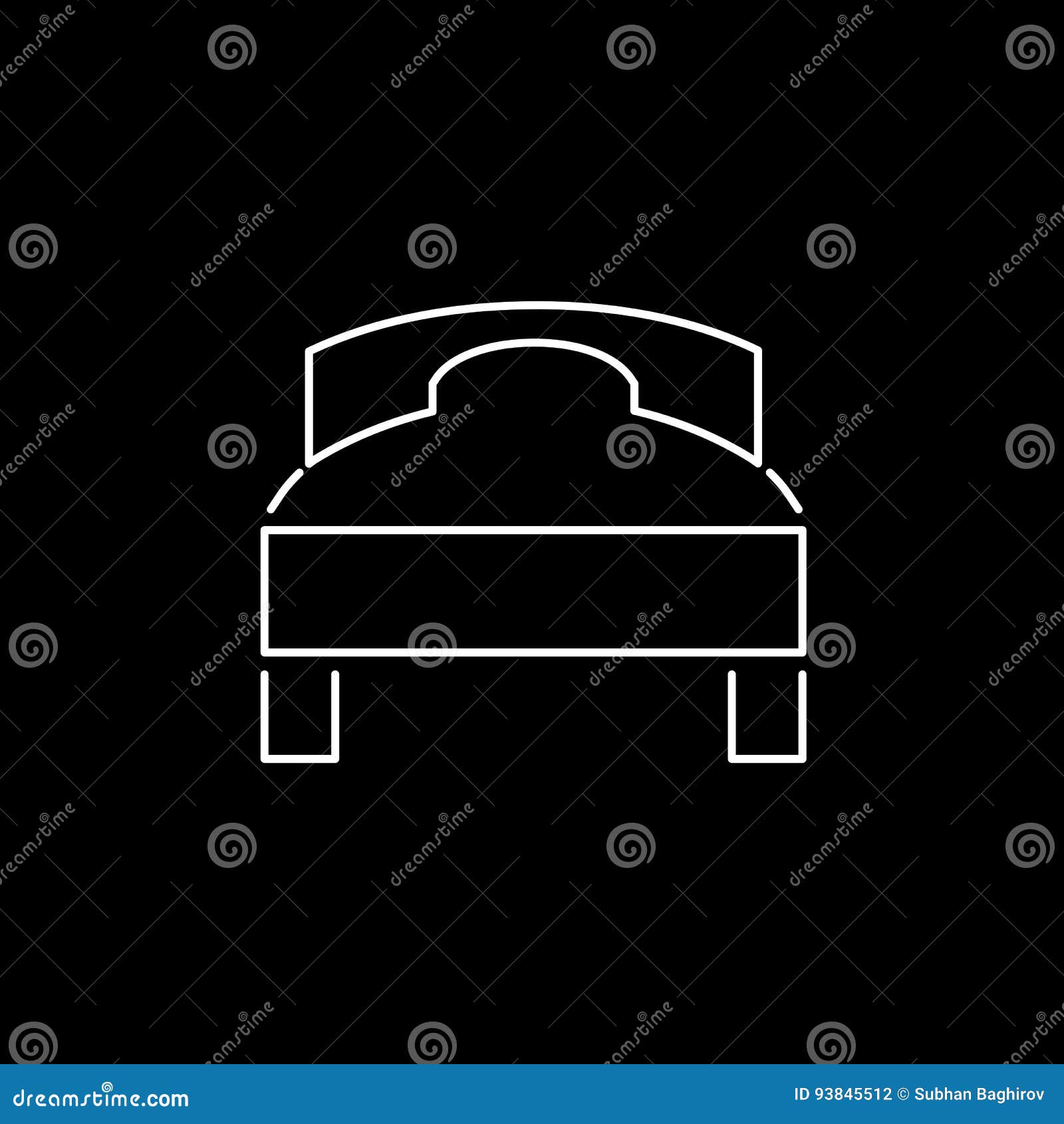 Bed Icon Simple Flat Style Vector Illustration Stock Vector ...