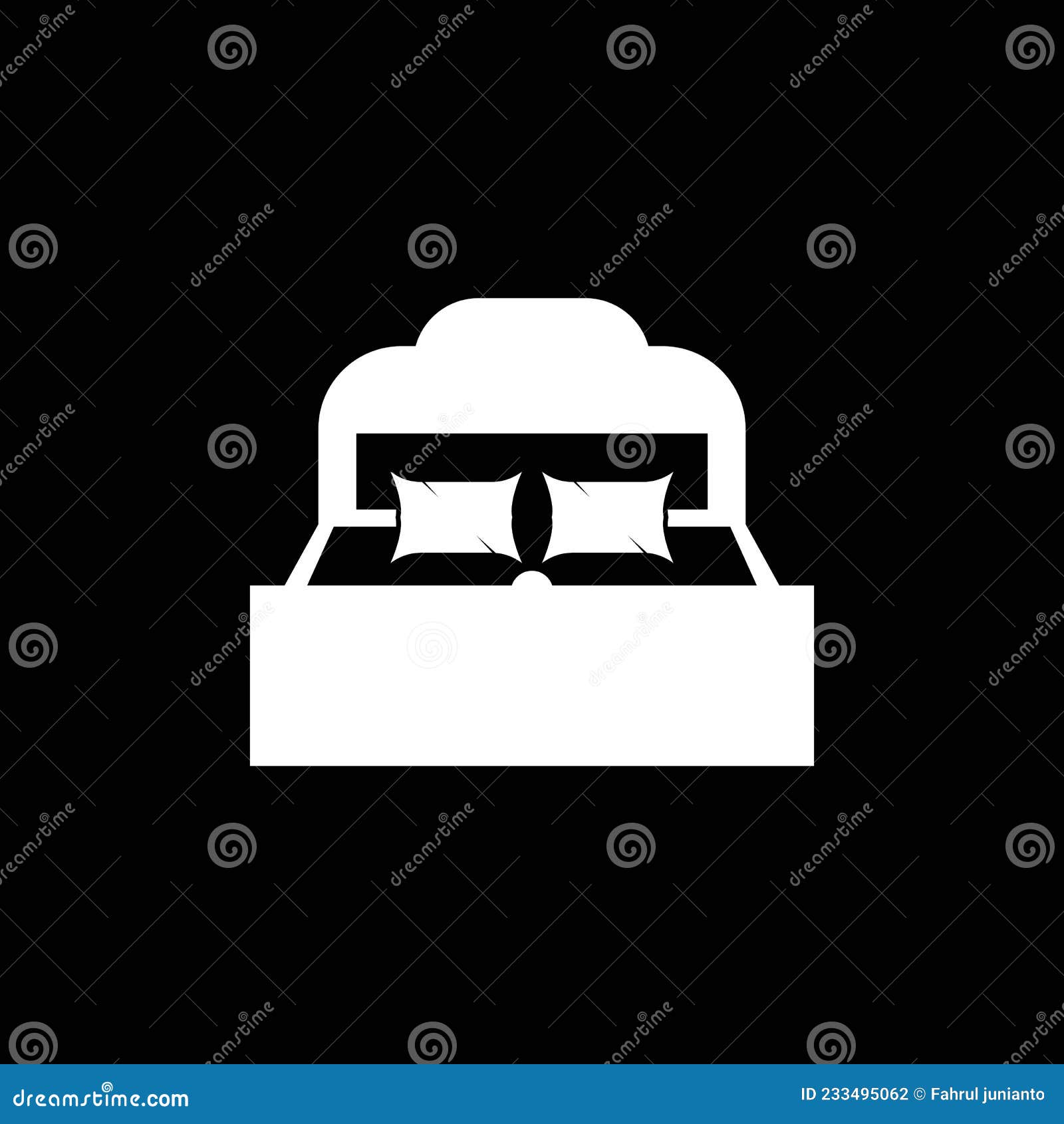 Bed Icon and Symbol Vector Template Illustration Stock Illustration ...