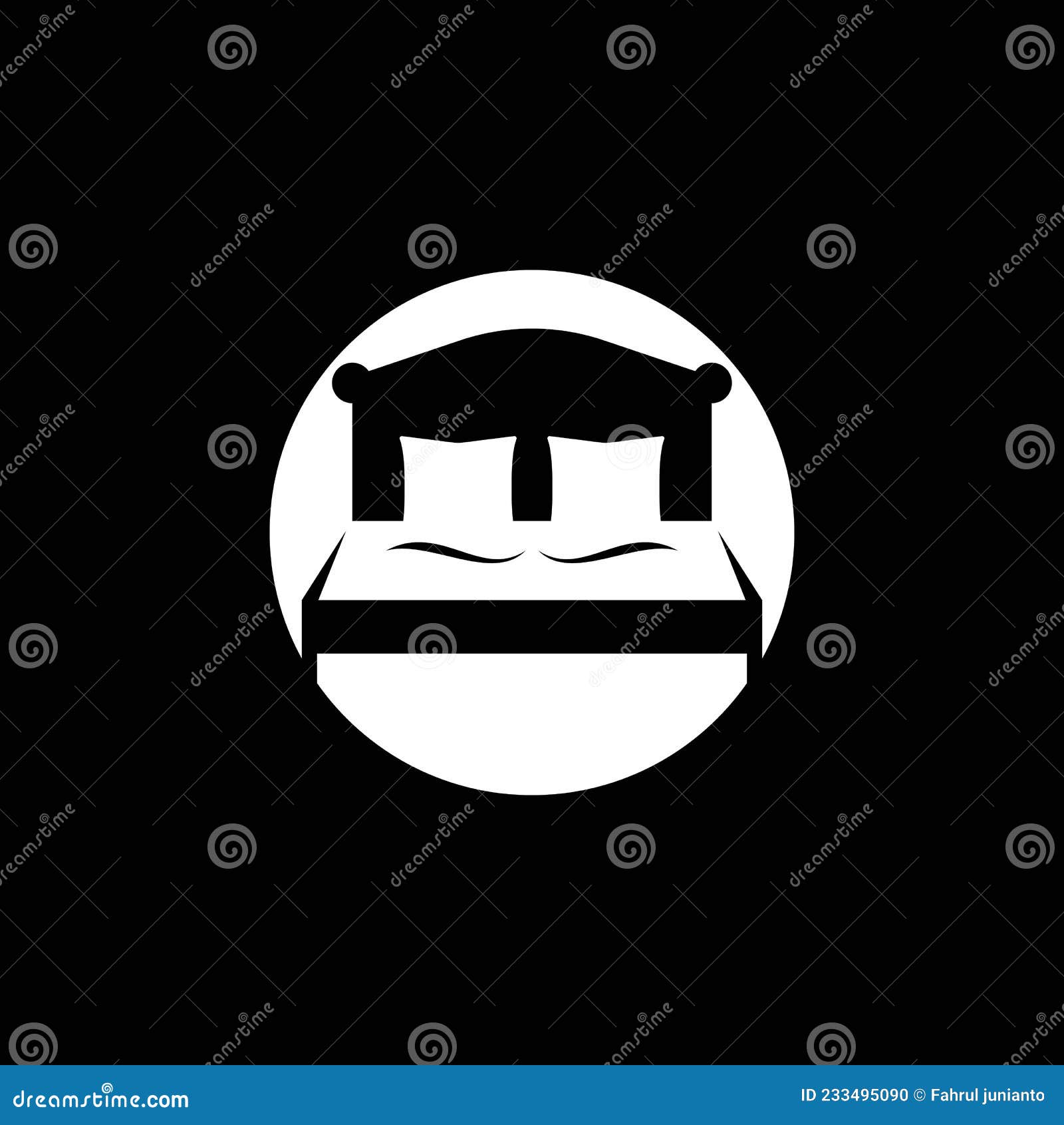 Bed Icon and Symbol Vector Template Illustration Stock Vector ...