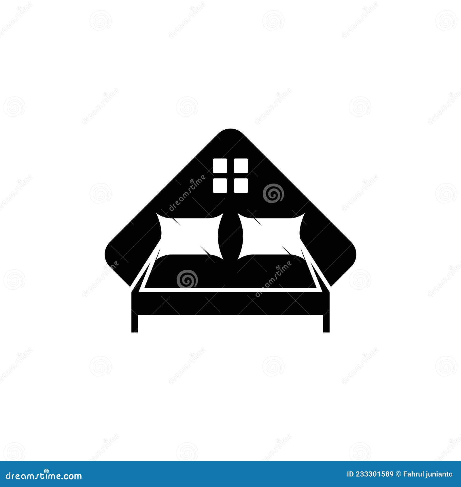 Bed Icon and Symbol Vector Template Illustration Stock Illustration ...