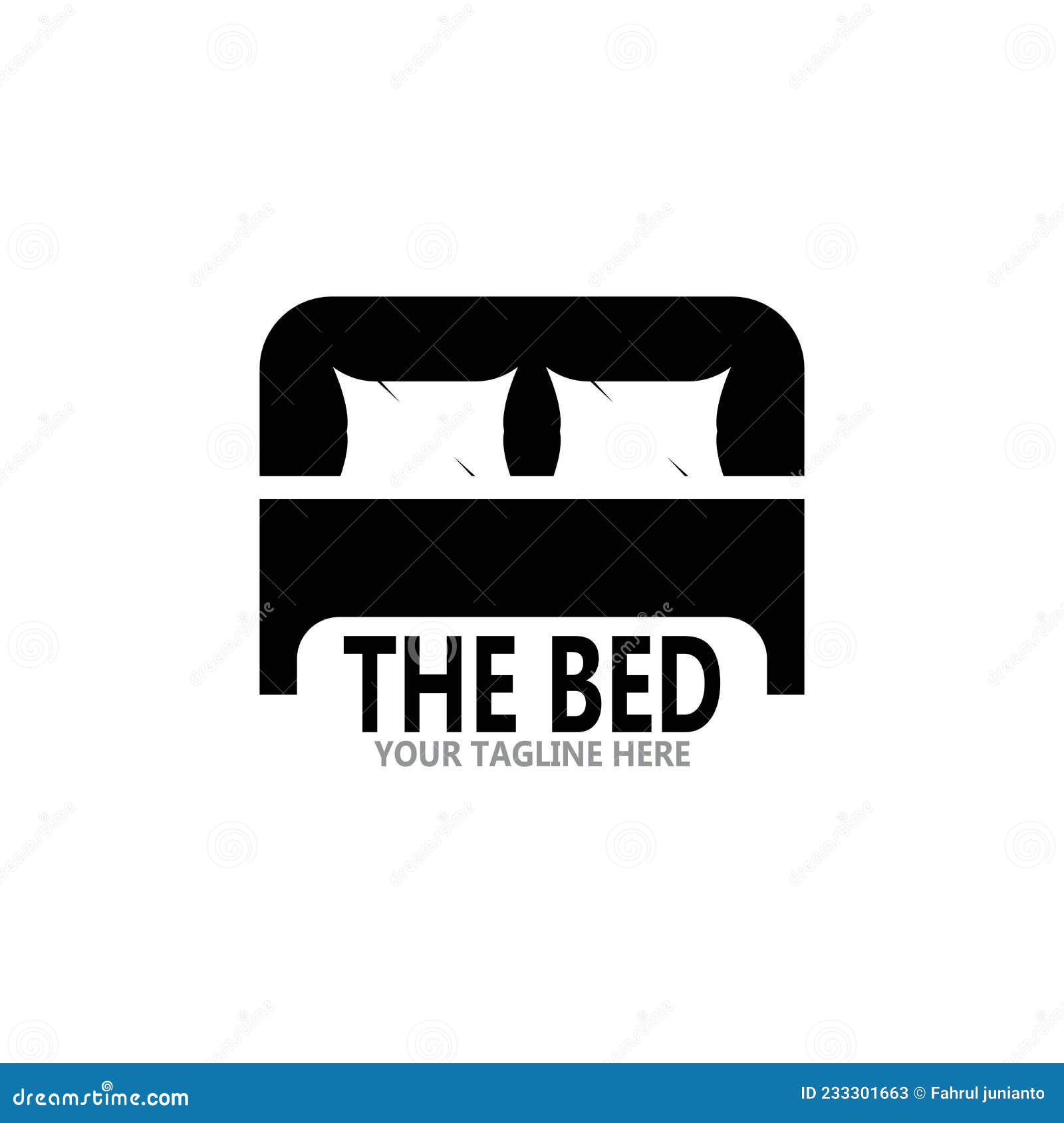 Bed Icon and Symbol Vector Template Illustration Stock Illustration ...