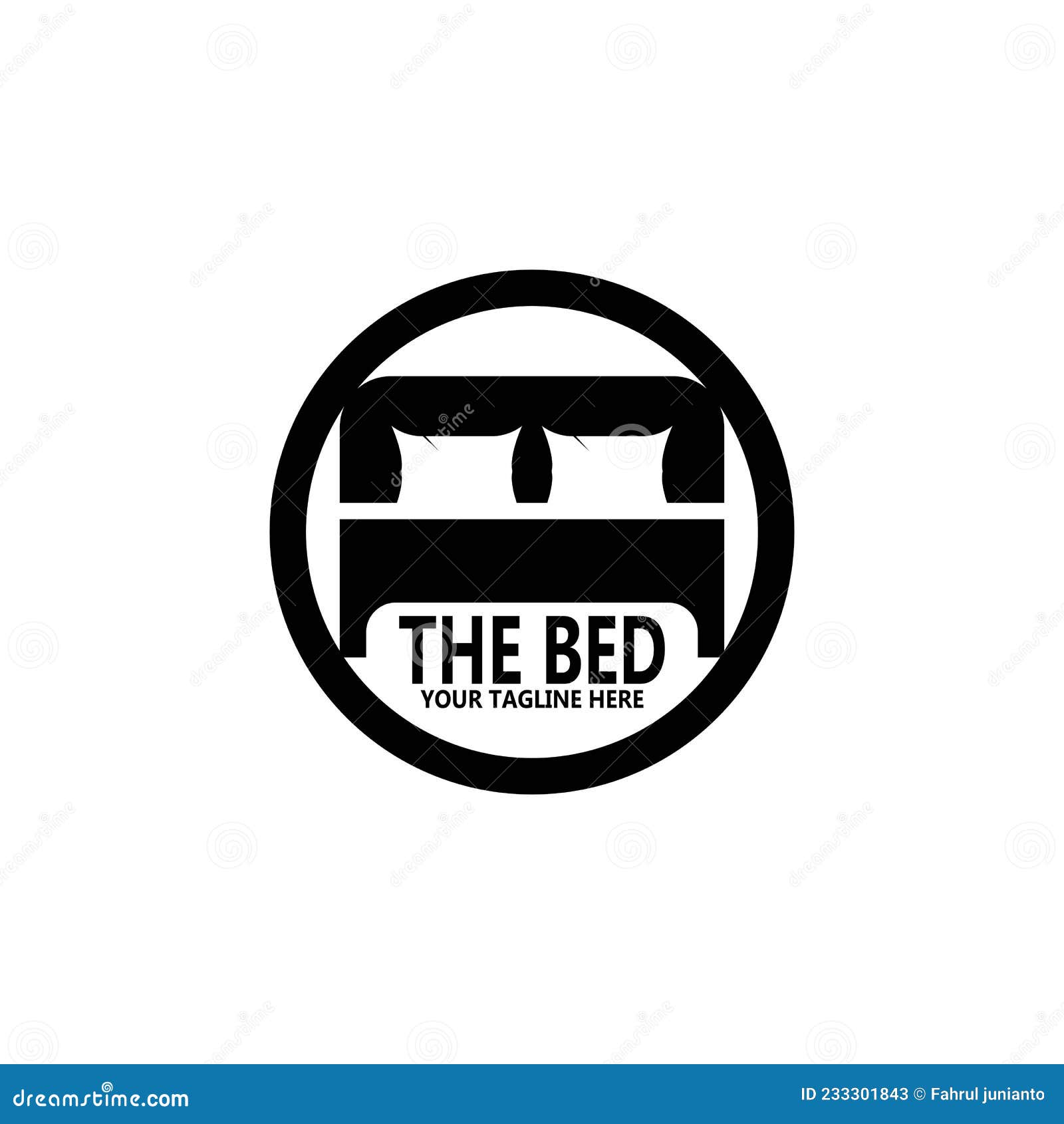 Bed Icon and Symbol Vector Template Illustration Stock Illustration ...