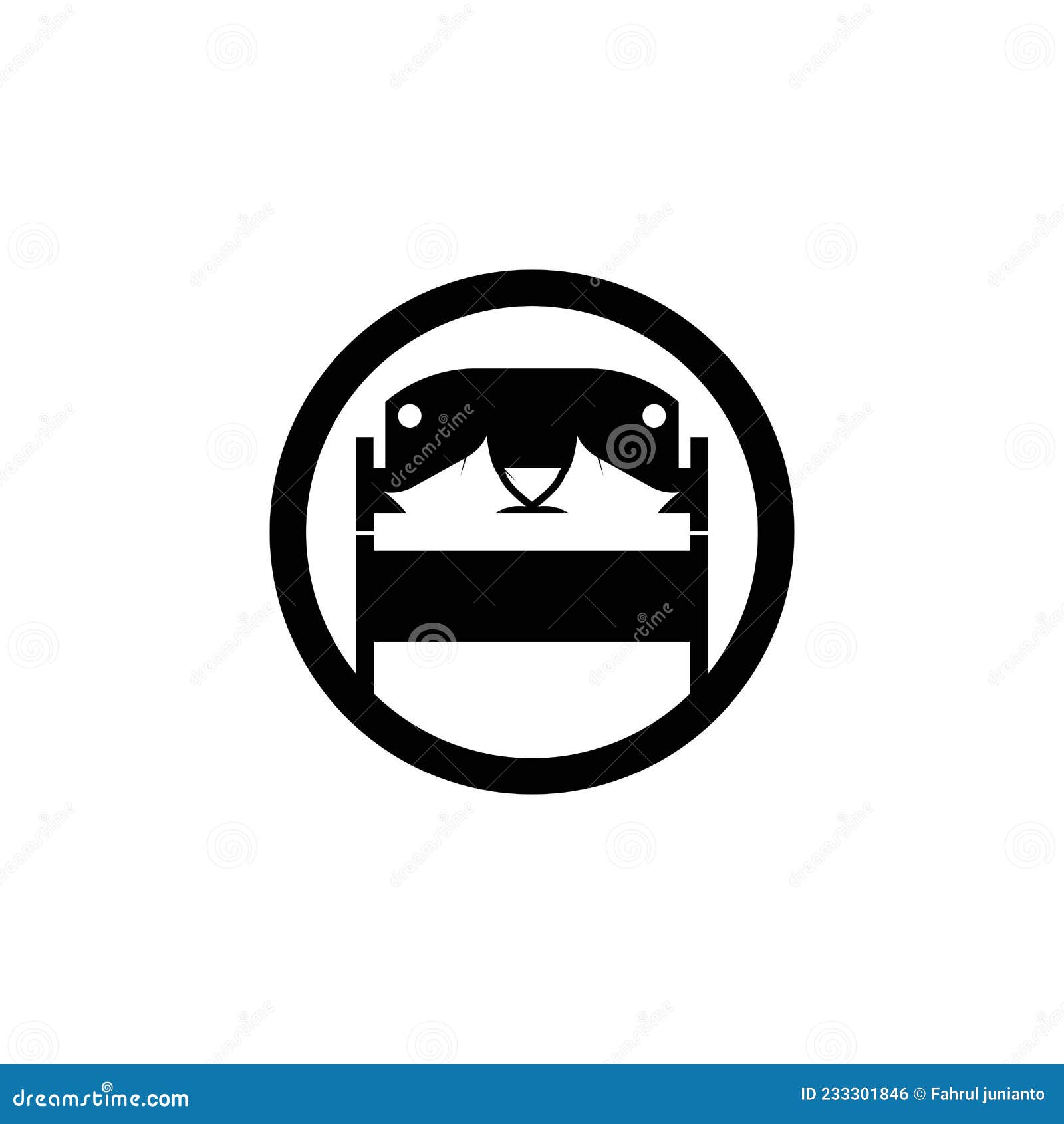 Bed Icon and Symbol Vector Template Illustration Stock Illustration ...