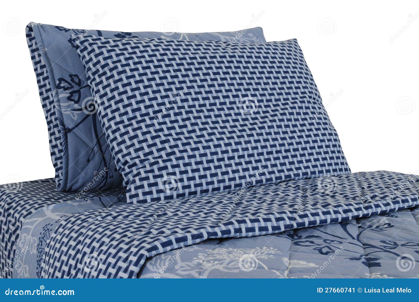 Bed. Isolated stock image. Image of duvet, decor, decoration - 27660741