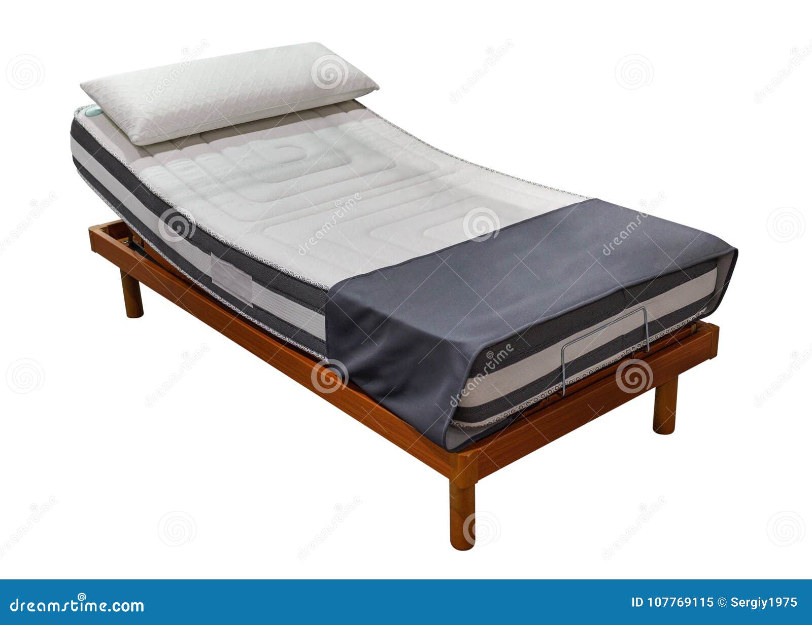 Bed Isolated on White Background Stock Image - Image of apartment ...