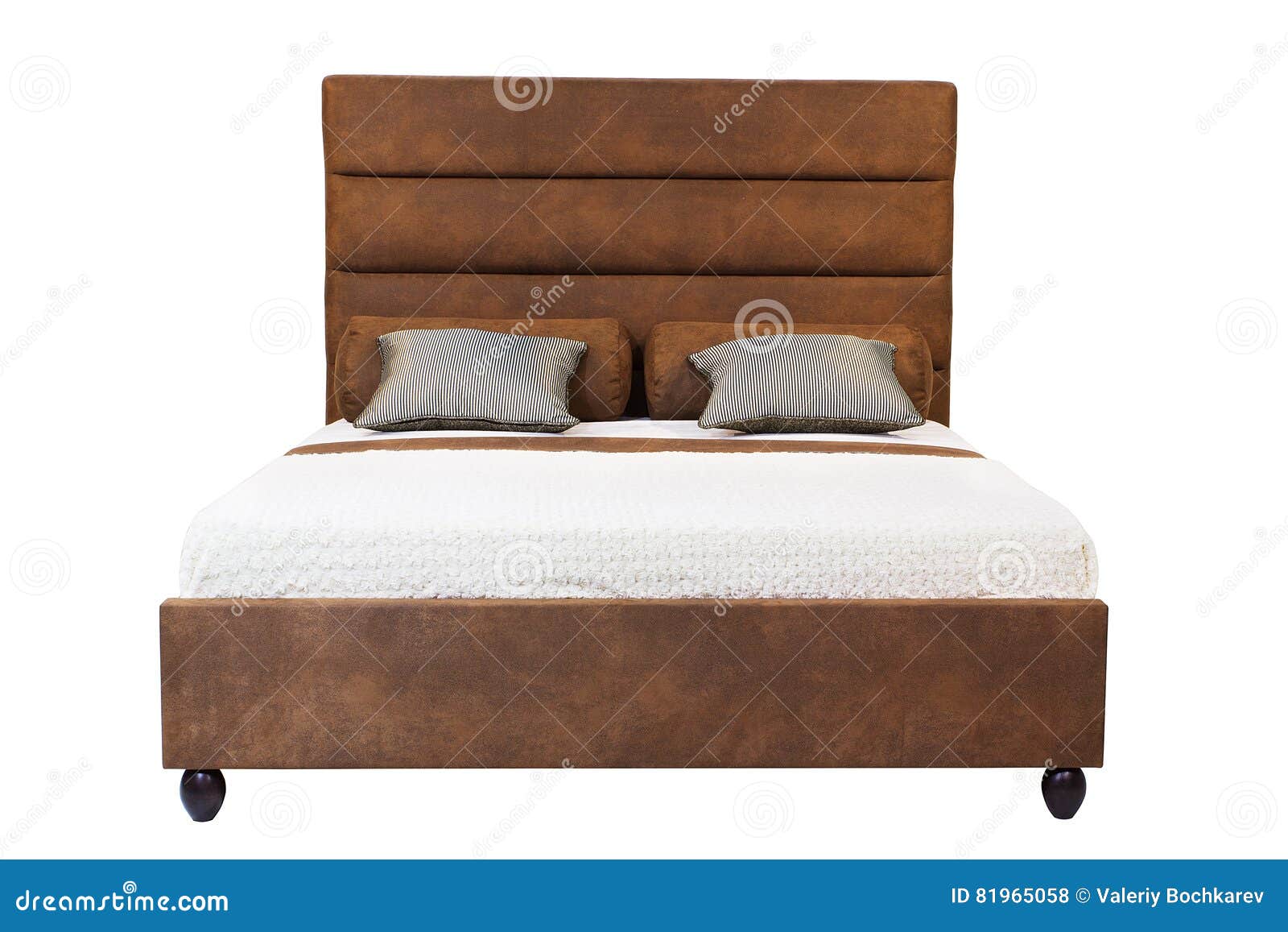 Bed isolated on white stock photo. Image of home, house - 81965058