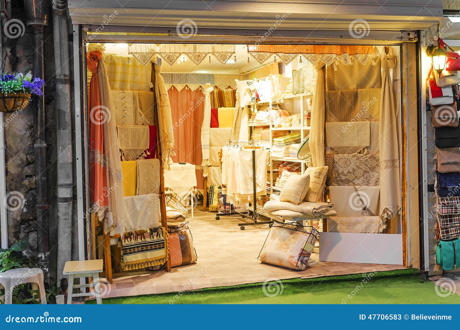 Bed linen boutique stock image. Image of gown, bright - 47706583