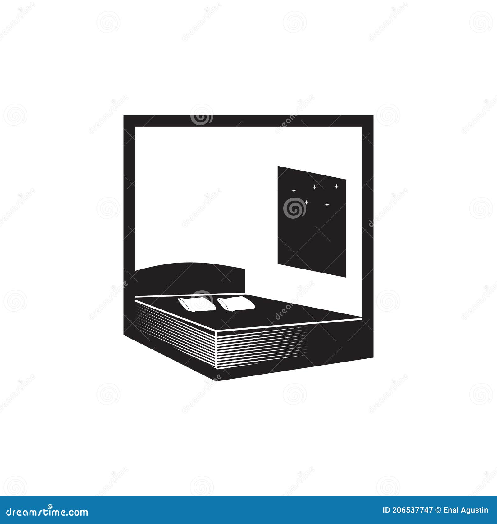 Bed Logo Icon Design Template Stock Vector - Illustration of pillow ...