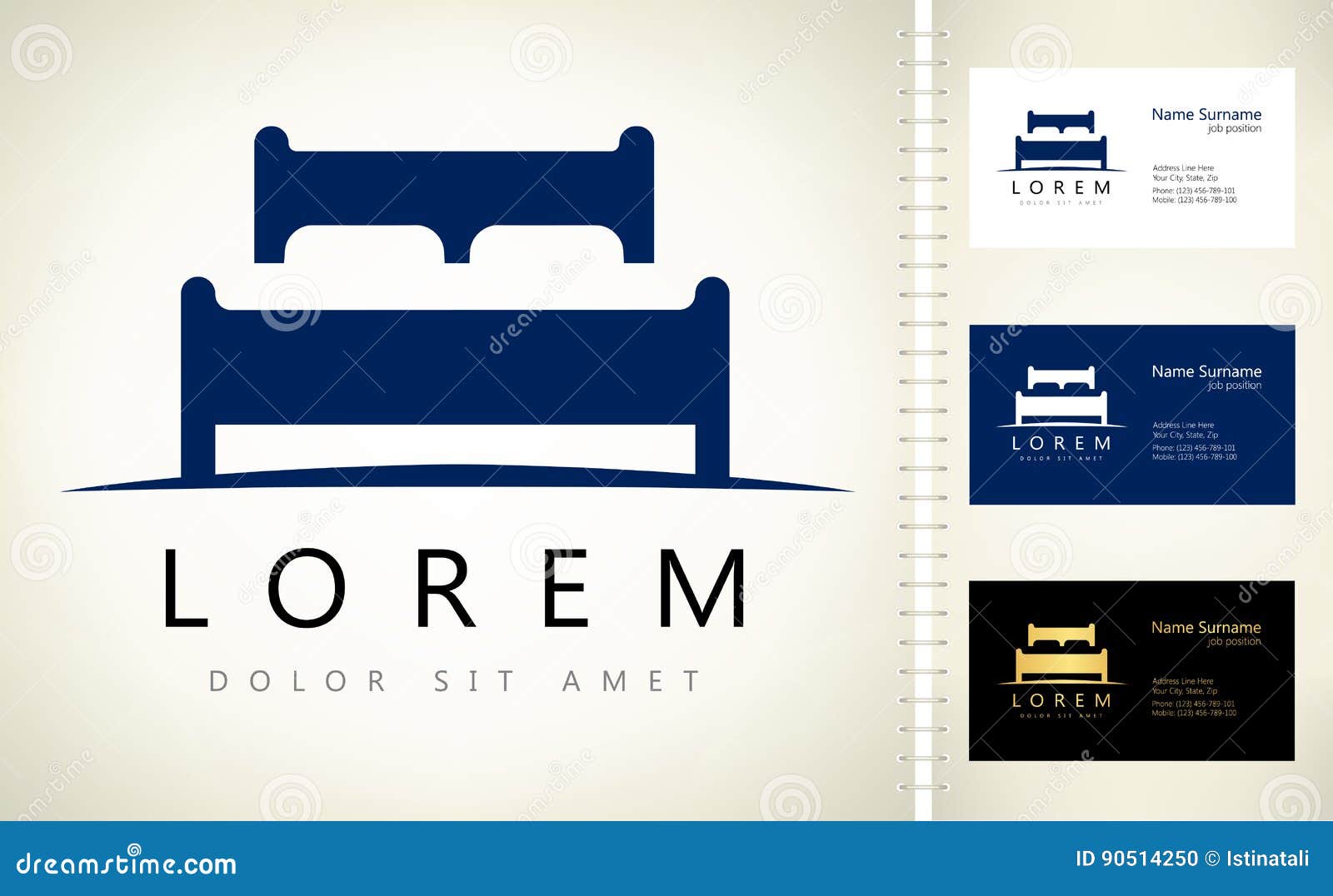 Bed logo stock vector. Illustration of company, business - 90514250