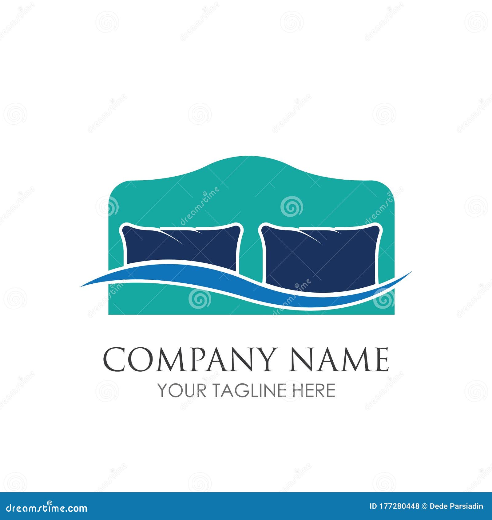 Bed Logo Vector Illustration Design Template. Bed Logo Vector Stock ...