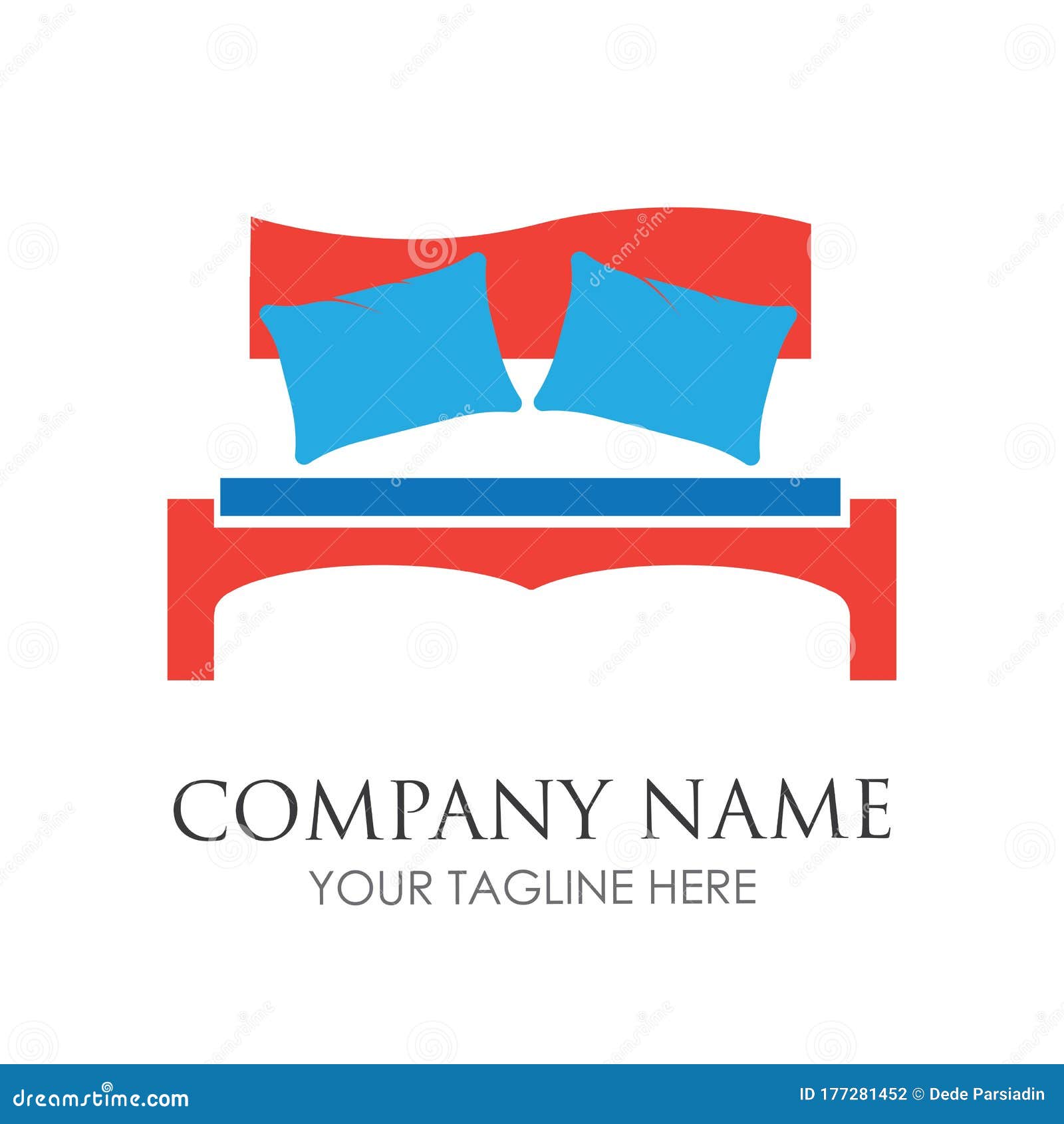 Bed Logo Vector Illustration Design Template. Bed Logo Vector Stock ...