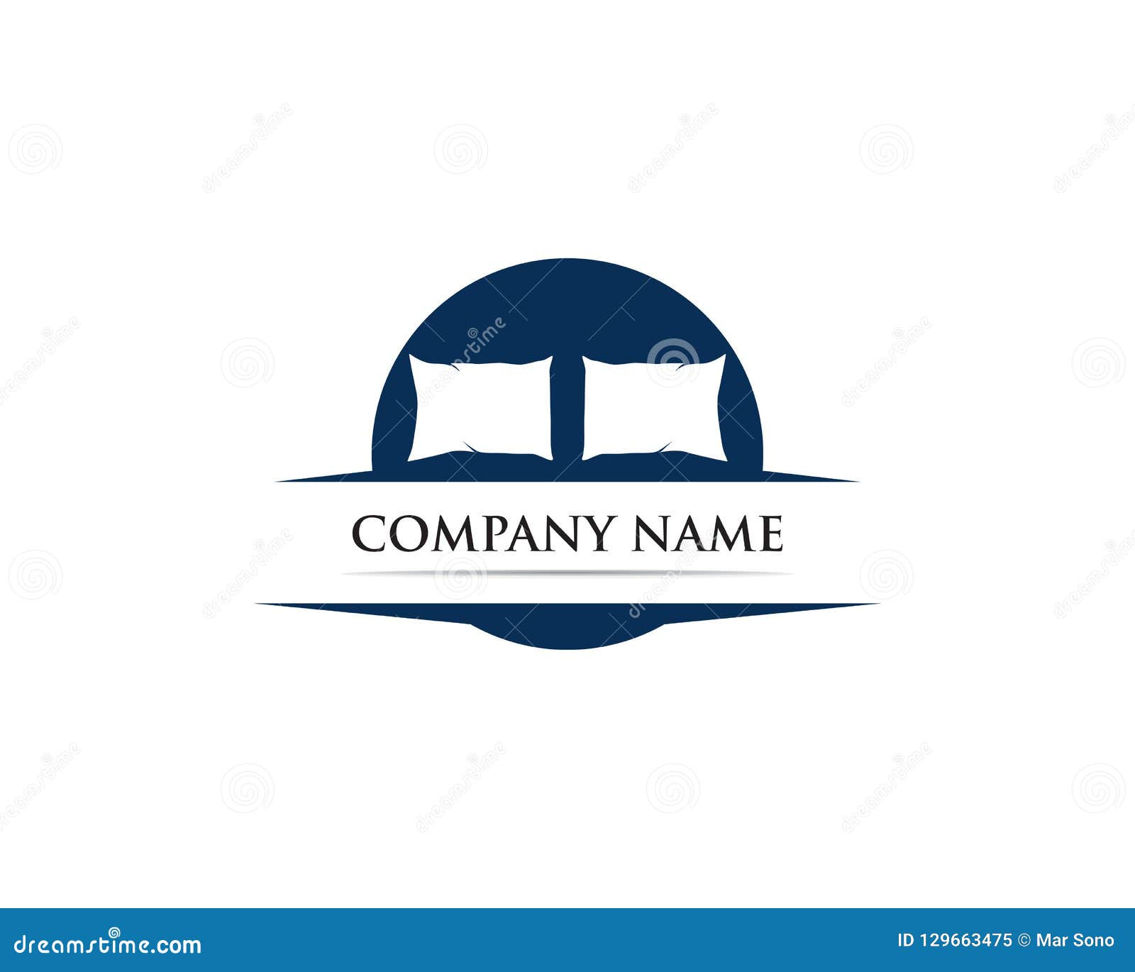 Bed Logo Vector Template Illustrator Stock Vector - Illustration of ...