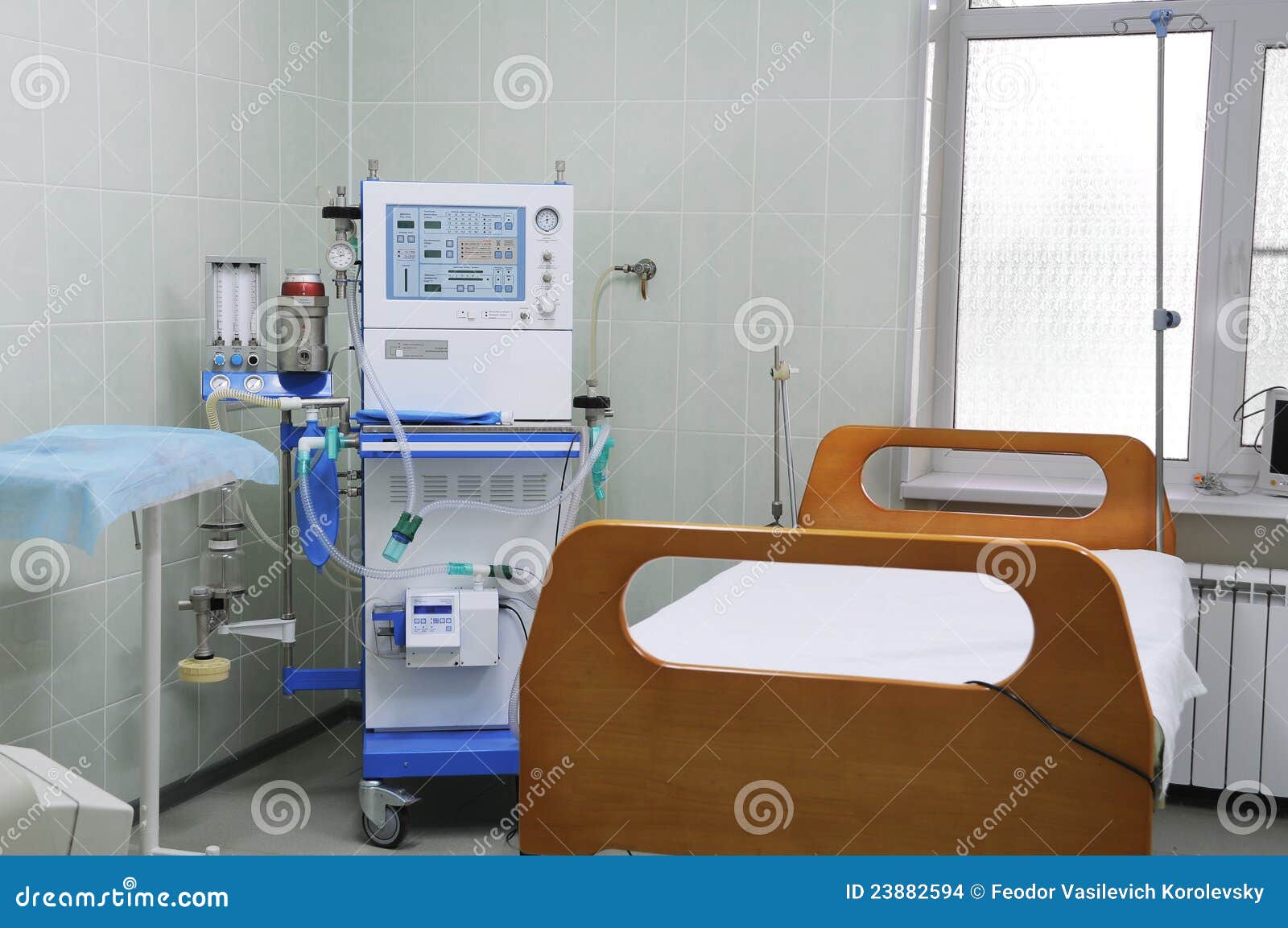 Bed and the Medical Equipment. Stock Photo - Image of equipment ...