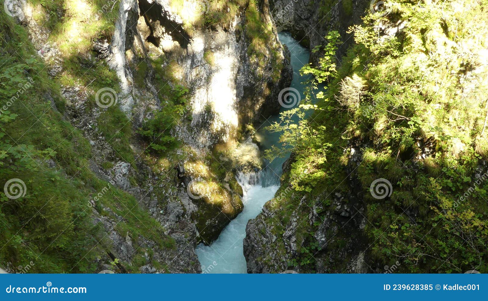 Mountain Riverbed between the Massif of Rocks Stock Image - Image of ...