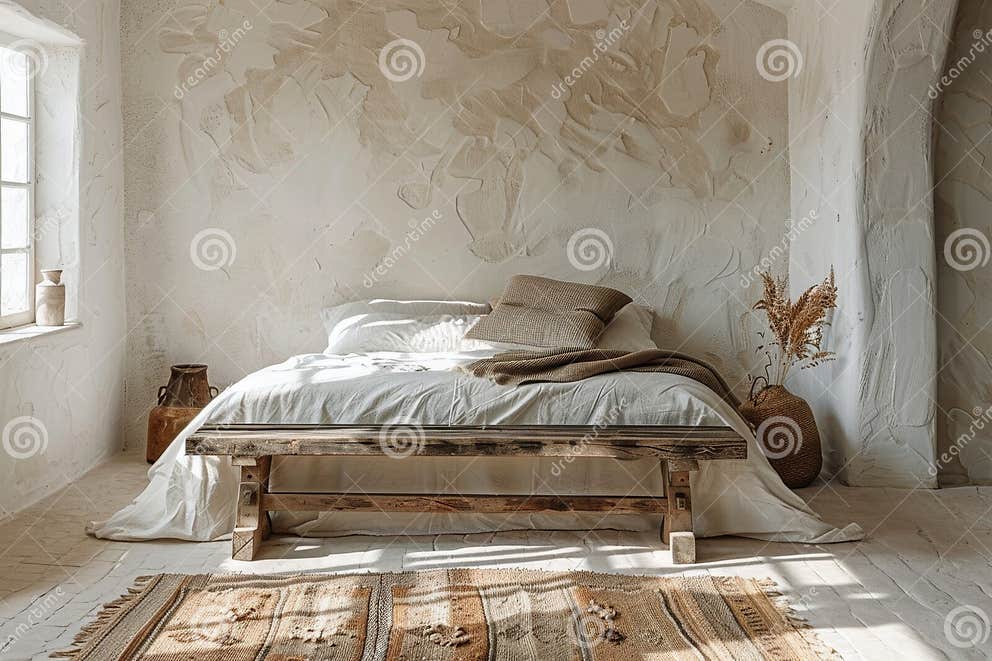 Bed Next To Window in Bedroom Stock Photo - Image of sheets, city ...