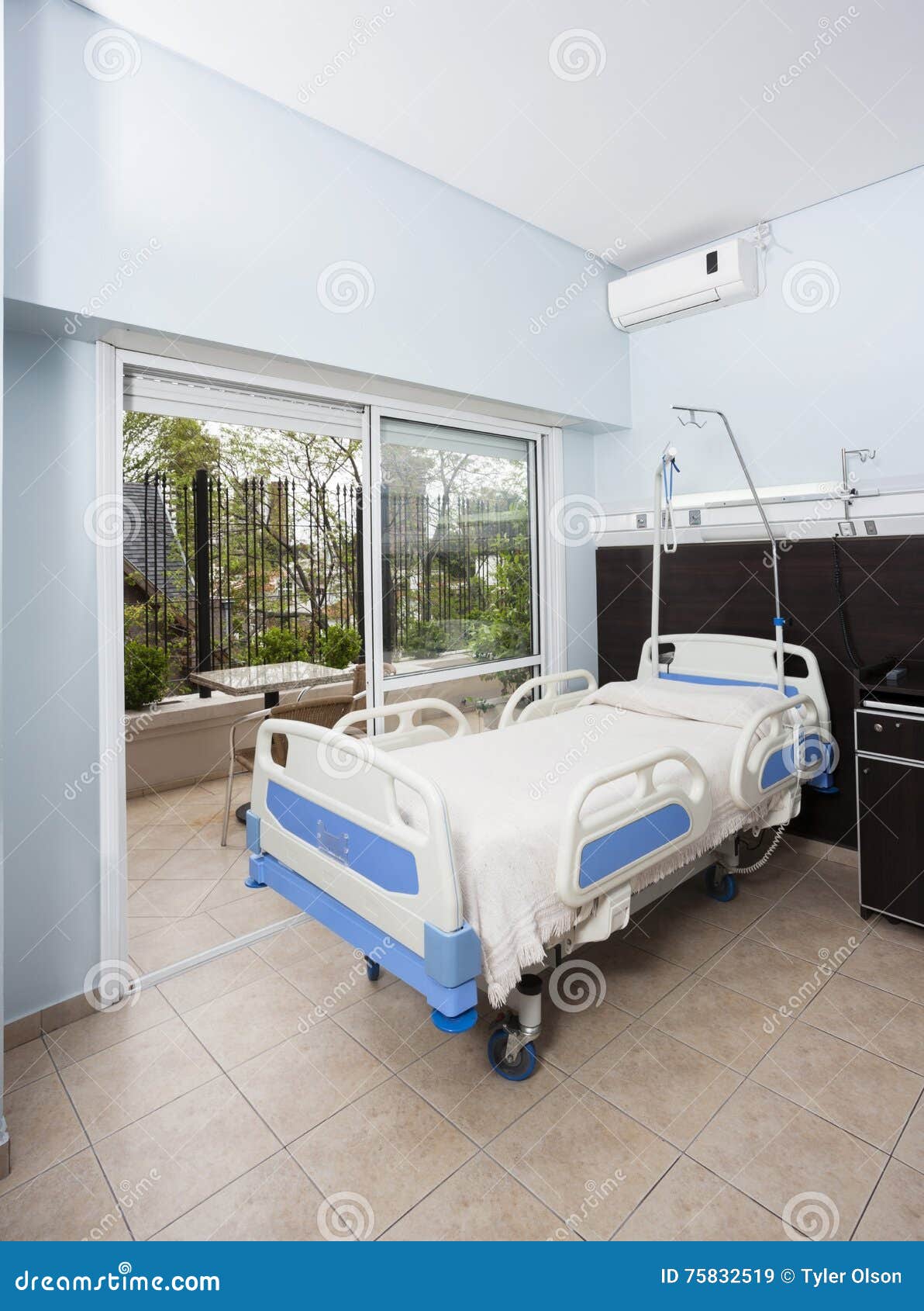 Bed in Rehabilitation Center Stock Image - Image of health, center ...