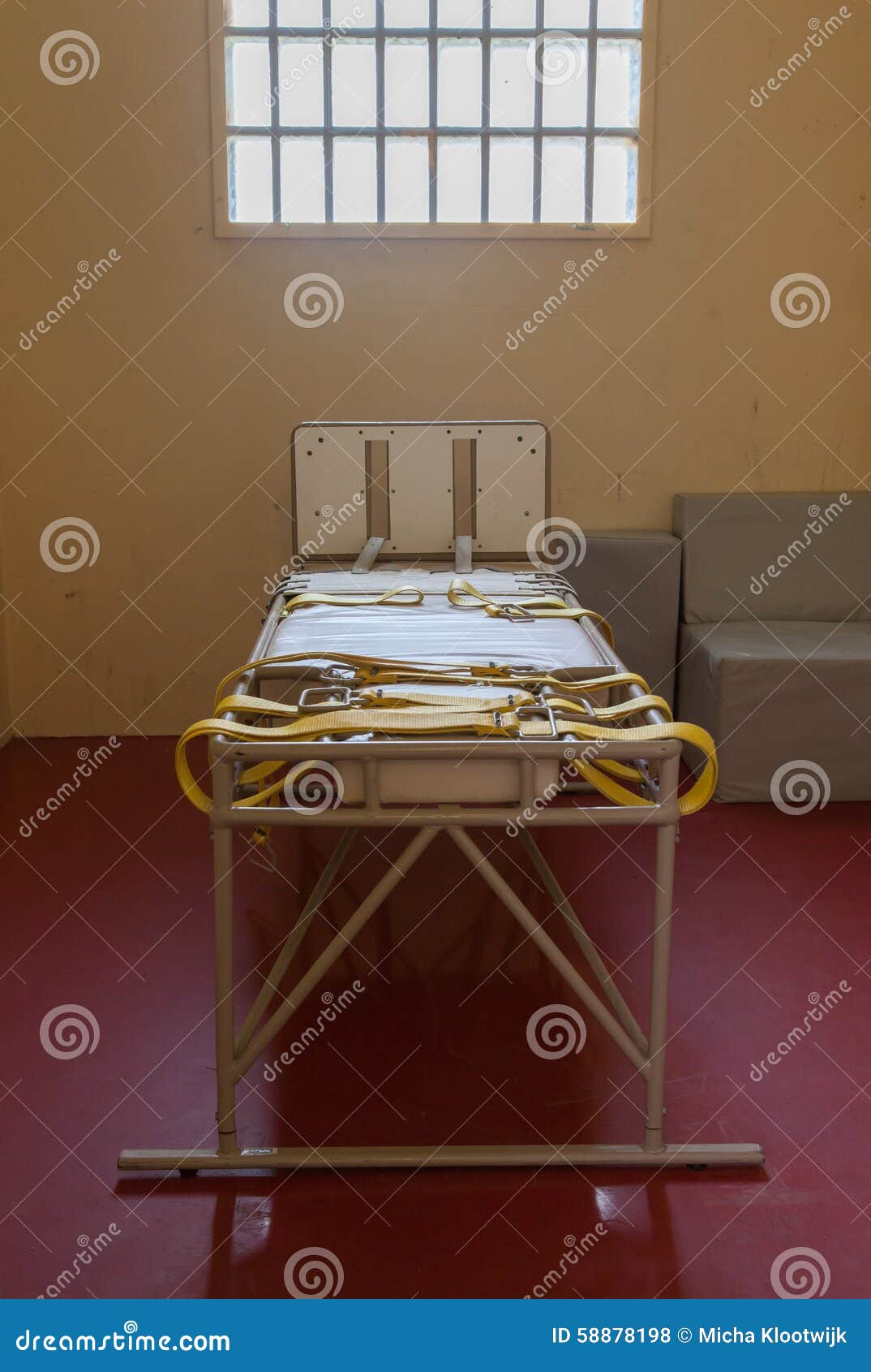 Bed for Restraining Psychiatric Patiens Stock Photo - Image of ...