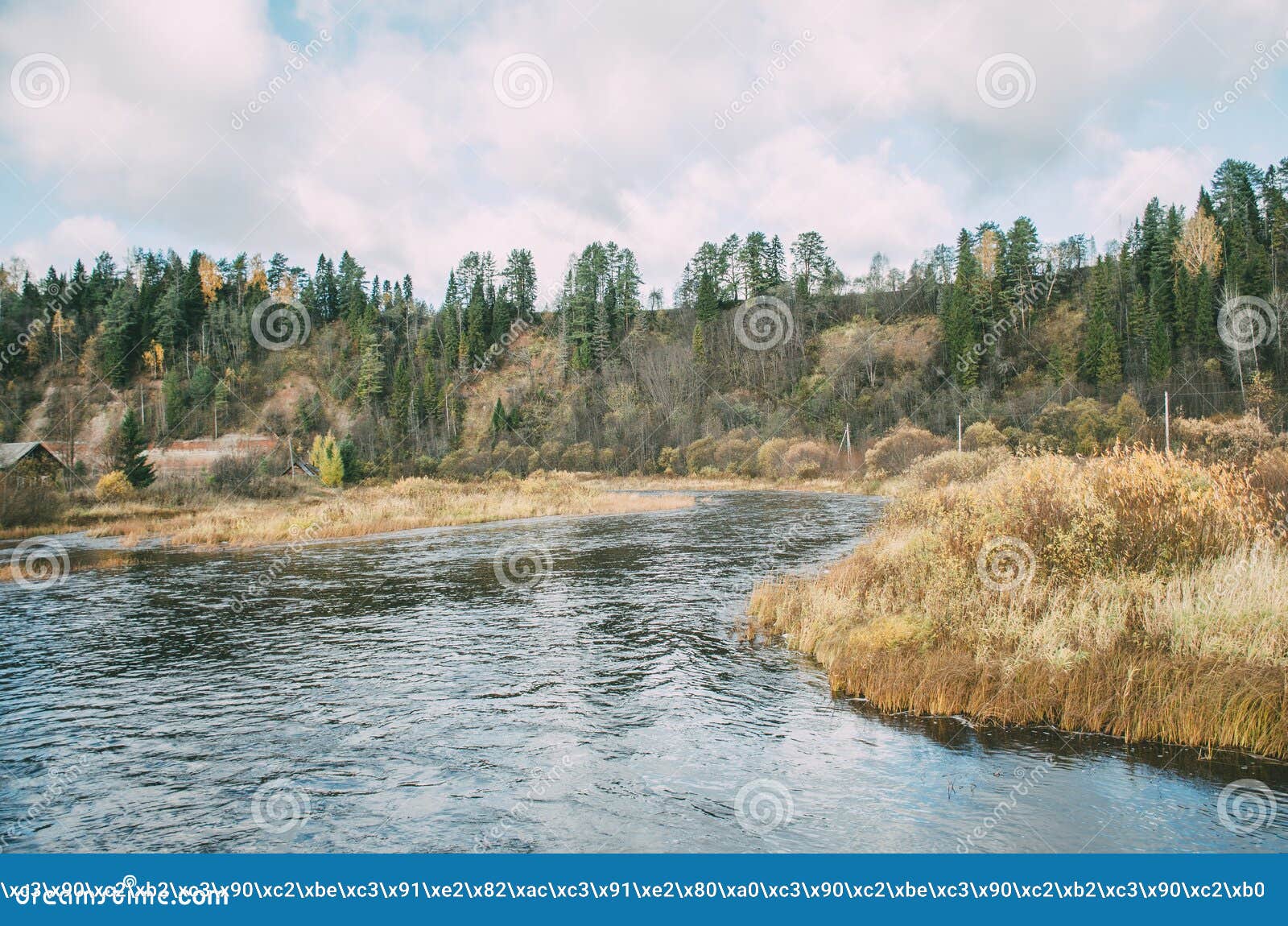 Fast River among Steep Banks Stock Image - Image of fast, wide: 178804795