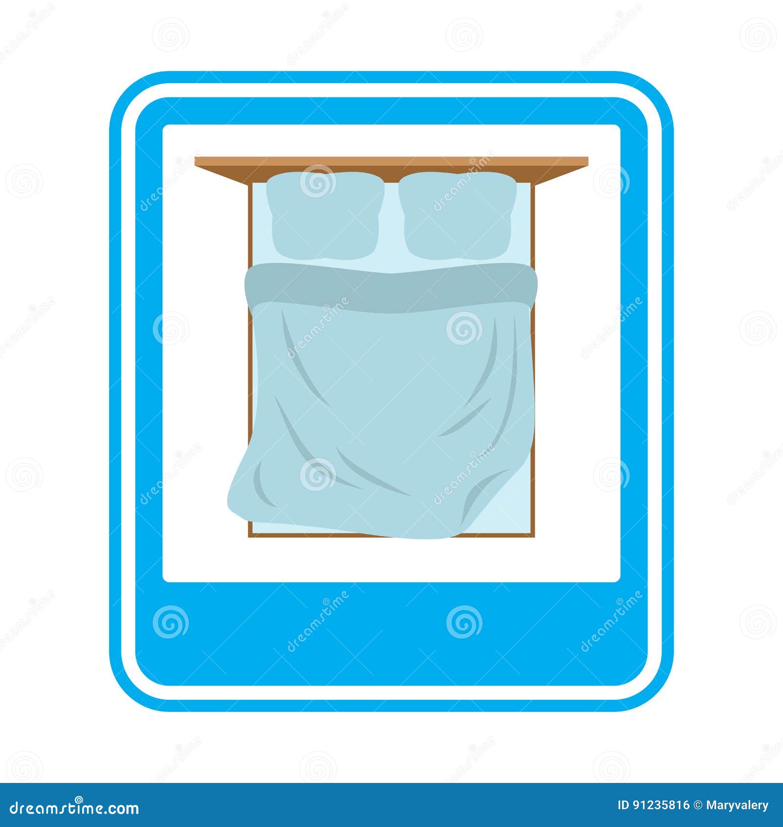 Bed Road Sign Overnight. Hotel Symbol Stock Vector - Illustration of ...