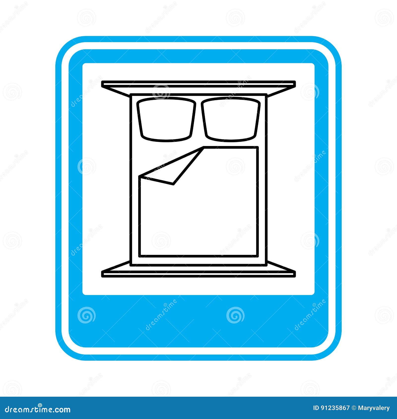 Bed Road Sign Overnight. Hotel Symbol Stock Vector - Illustration of ...