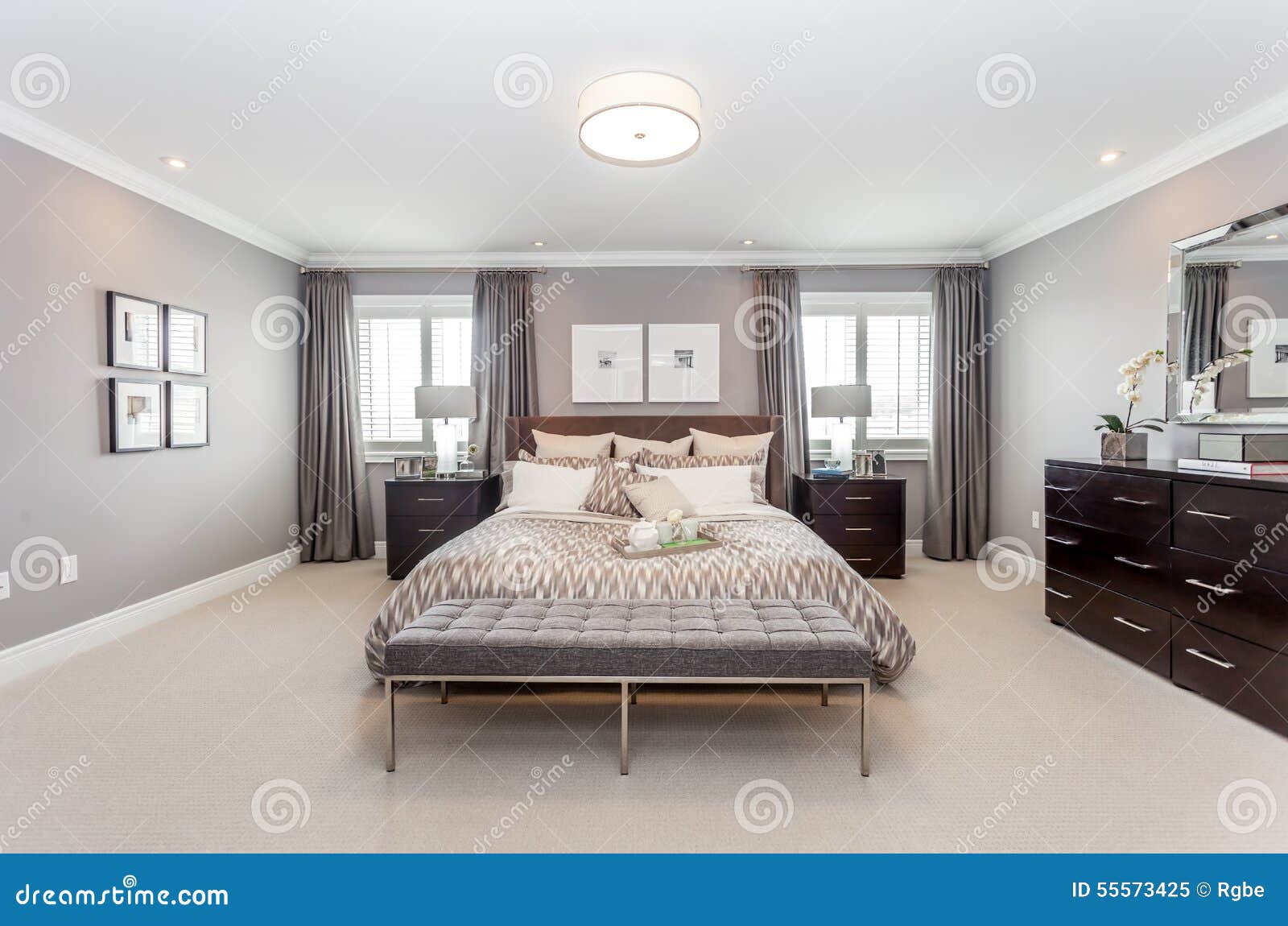 Bed room stock image. Image of lovely, indoor, nice, interior - 55573425