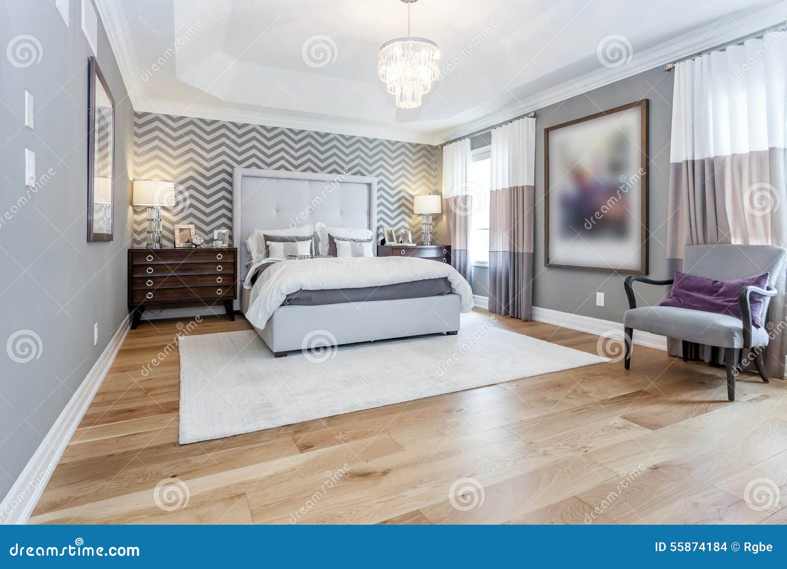 Bed room stock photo. Image of comfortable, nice, view - 55874184