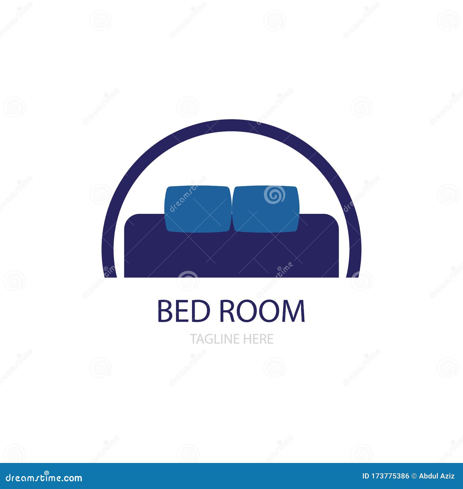 Bed room logo vector stock vector. Illustration of bedding - 173775386