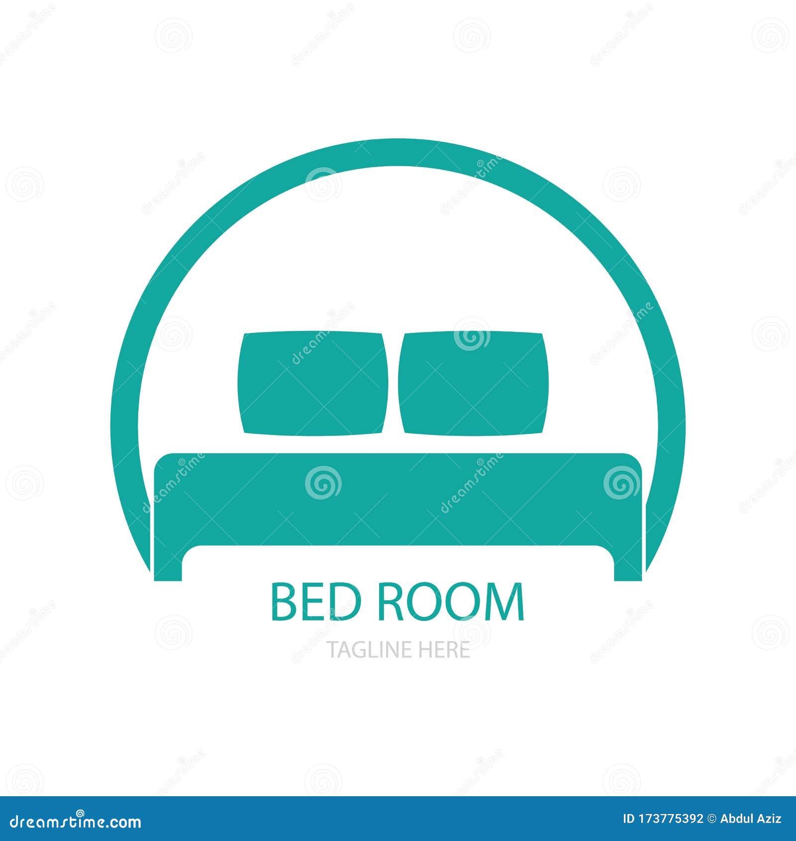 Bed room logo vector stock vector. Illustration of bedding - 173775392