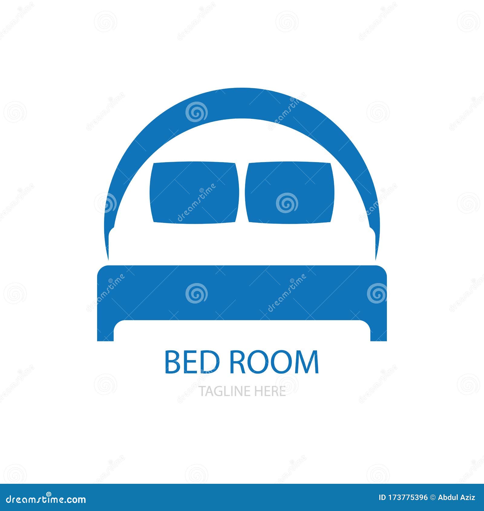 Bed room logo vector stock vector. Illustration of couple - 173775396