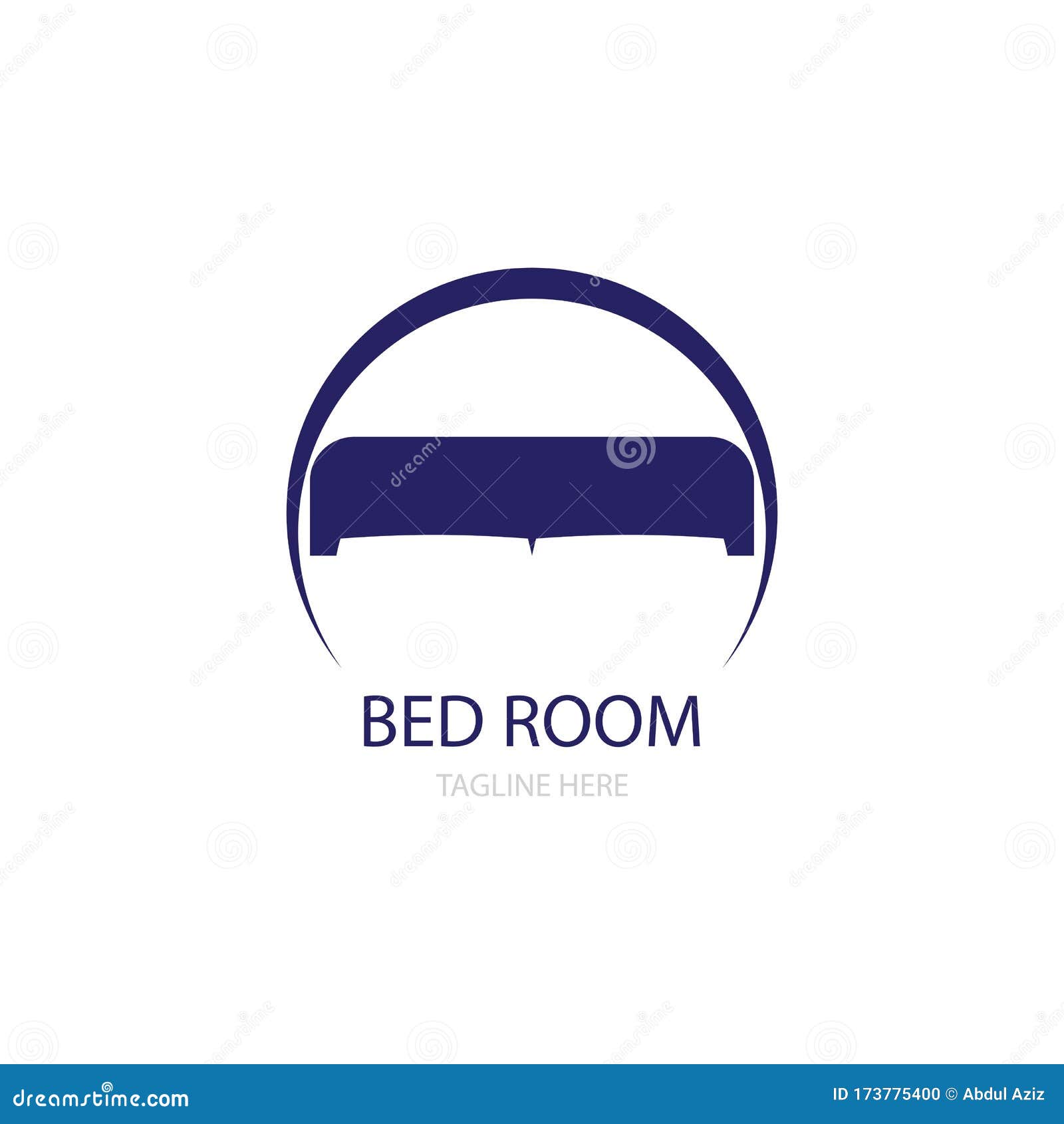 Bed room logo vector stock vector. Illustration of luxury - 173775400