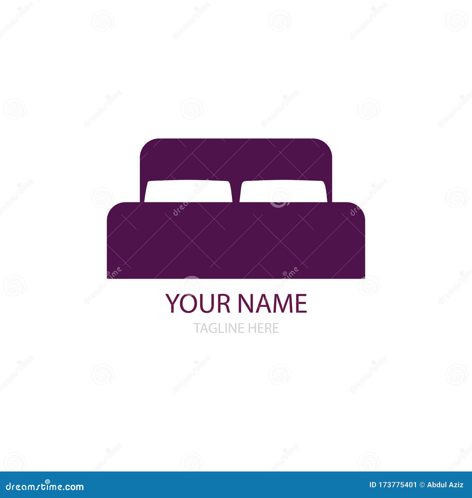 Bed room logo vector stock vector. Illustration of sleep - 173775401