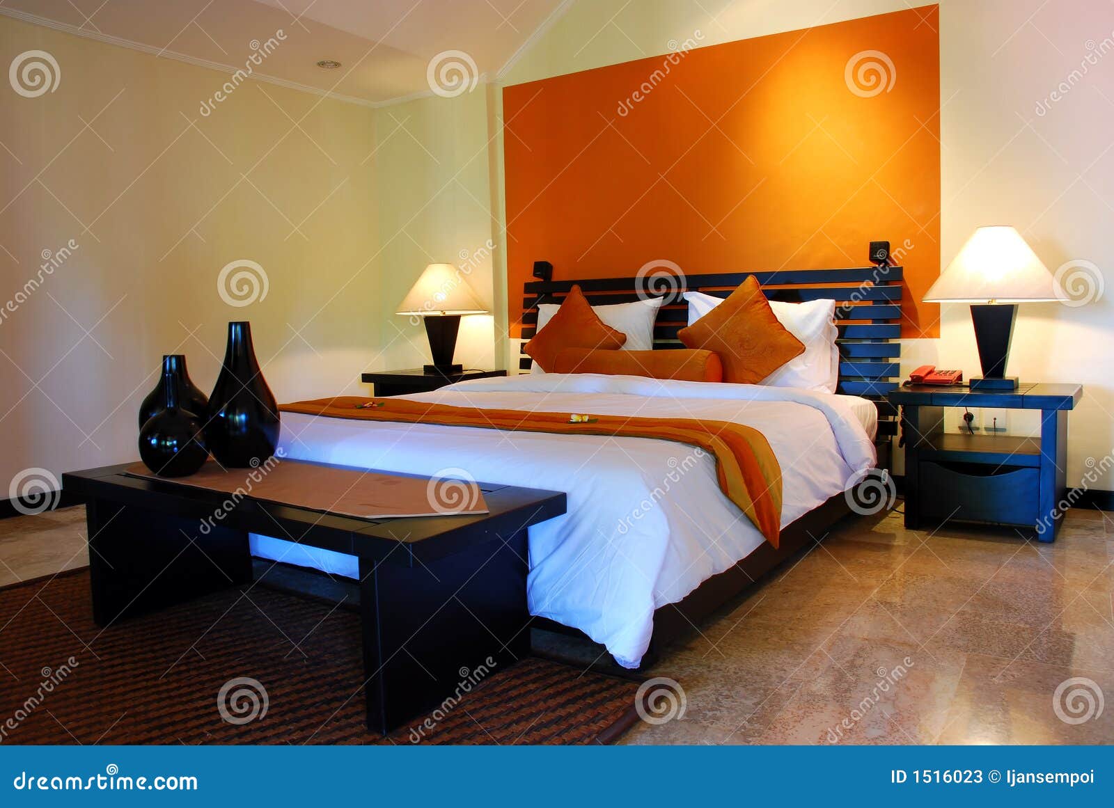 Bed room interior stock image. Image of hotel, cosy, sleep - 1516023