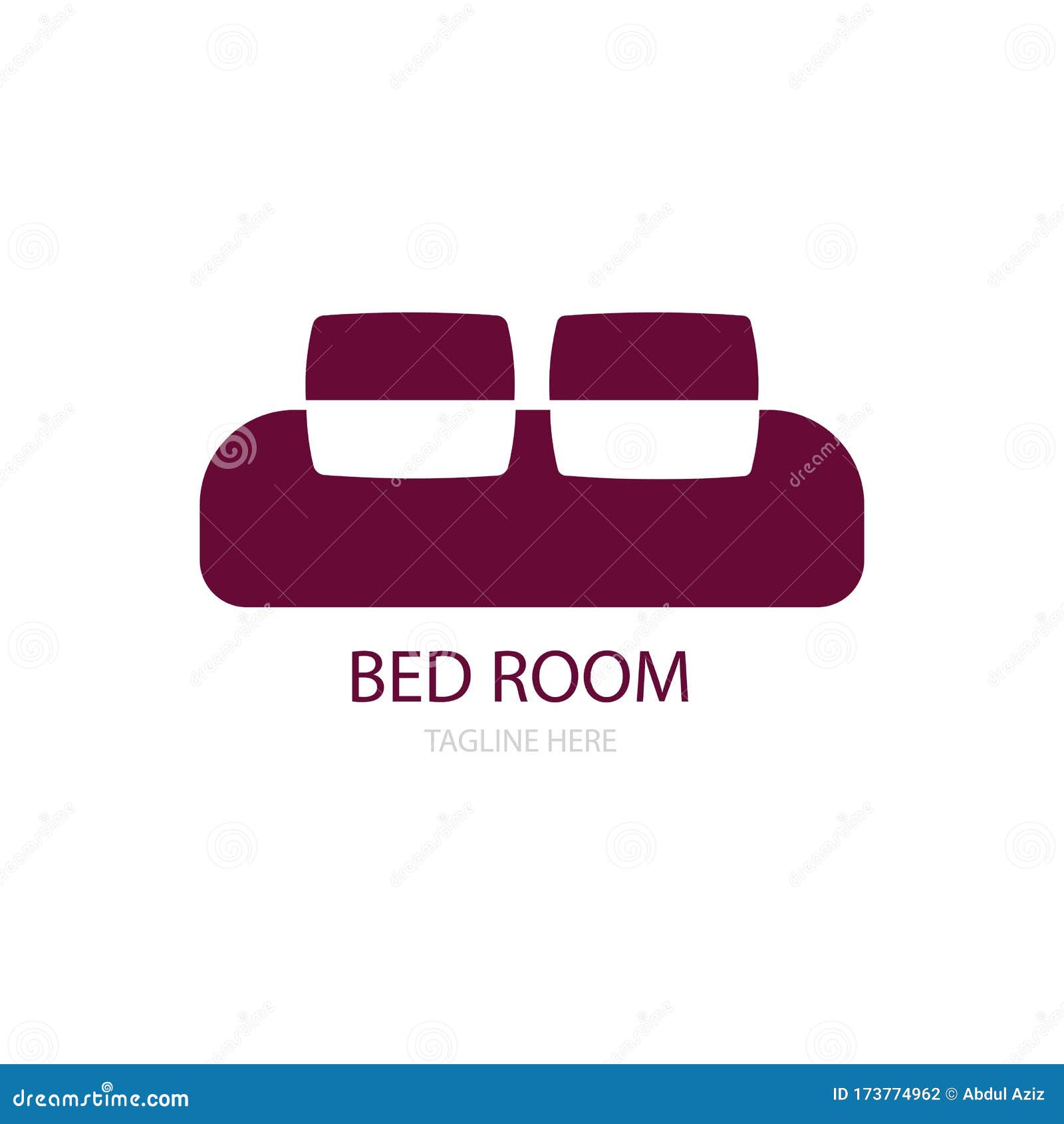 Bed logo vector stock vector. Illustration of premium - 173774962