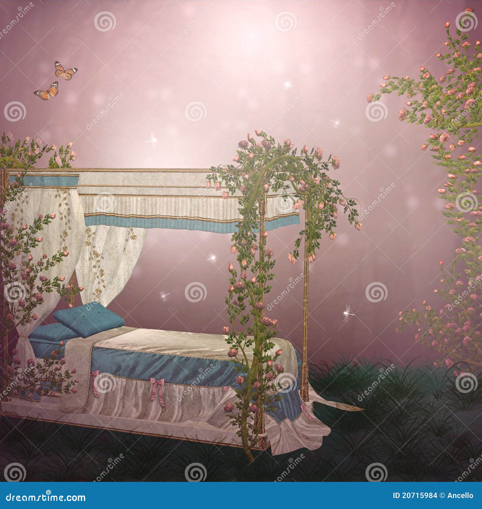 Bed of roses stock illustration. Illustration of garden - 20715984