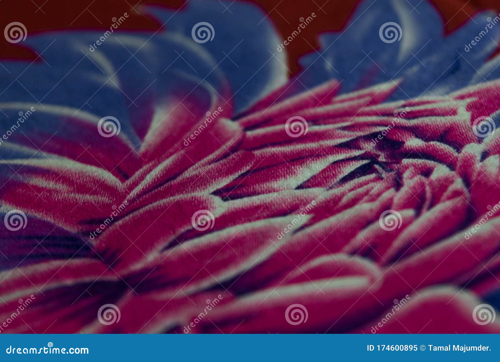 Bed Sheet Design with Silk Texture and Pink Flower Design. Stock Image ...