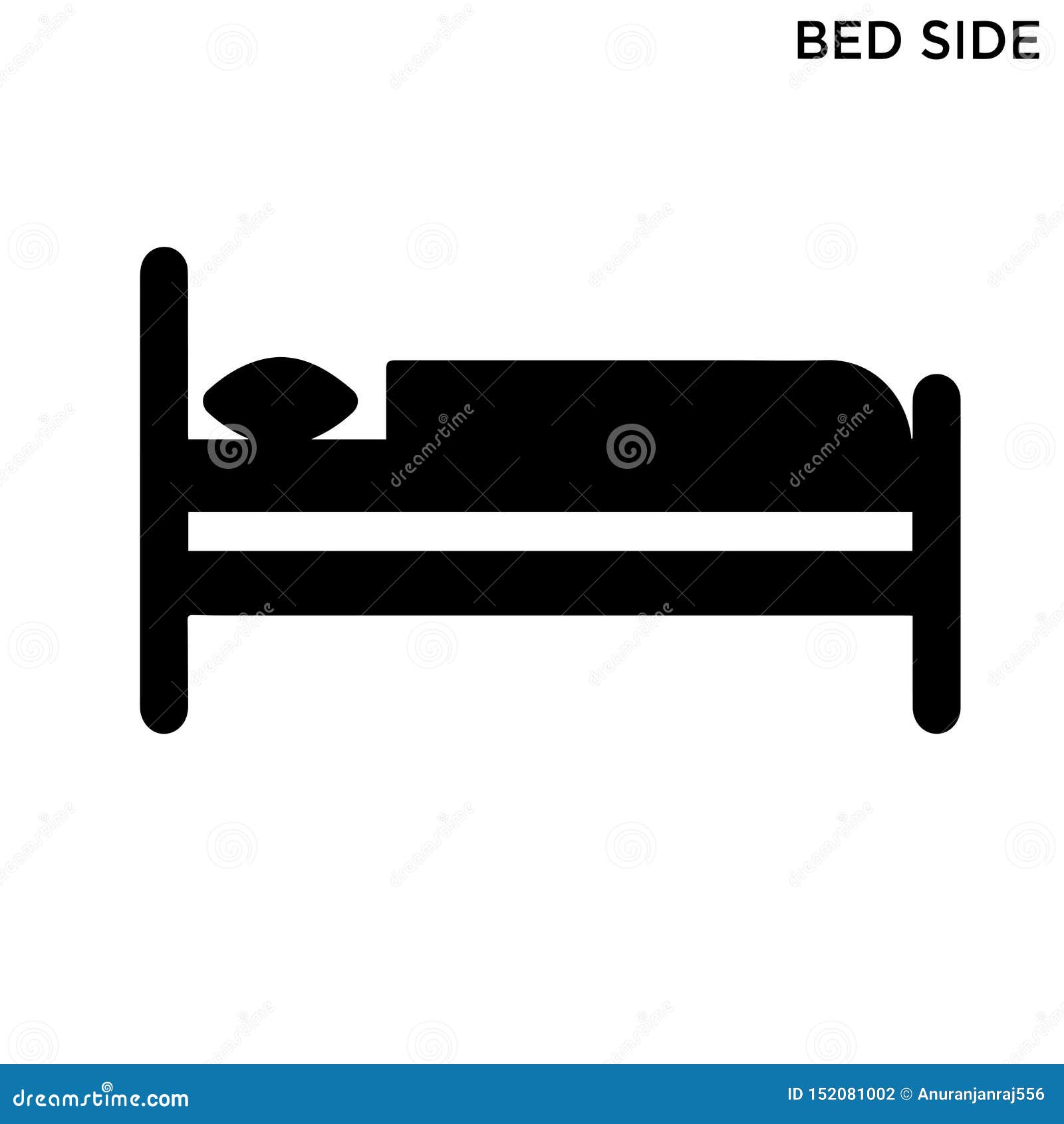 Bed Side Icon Buildings Concept Symbol Design Stock Vector ...