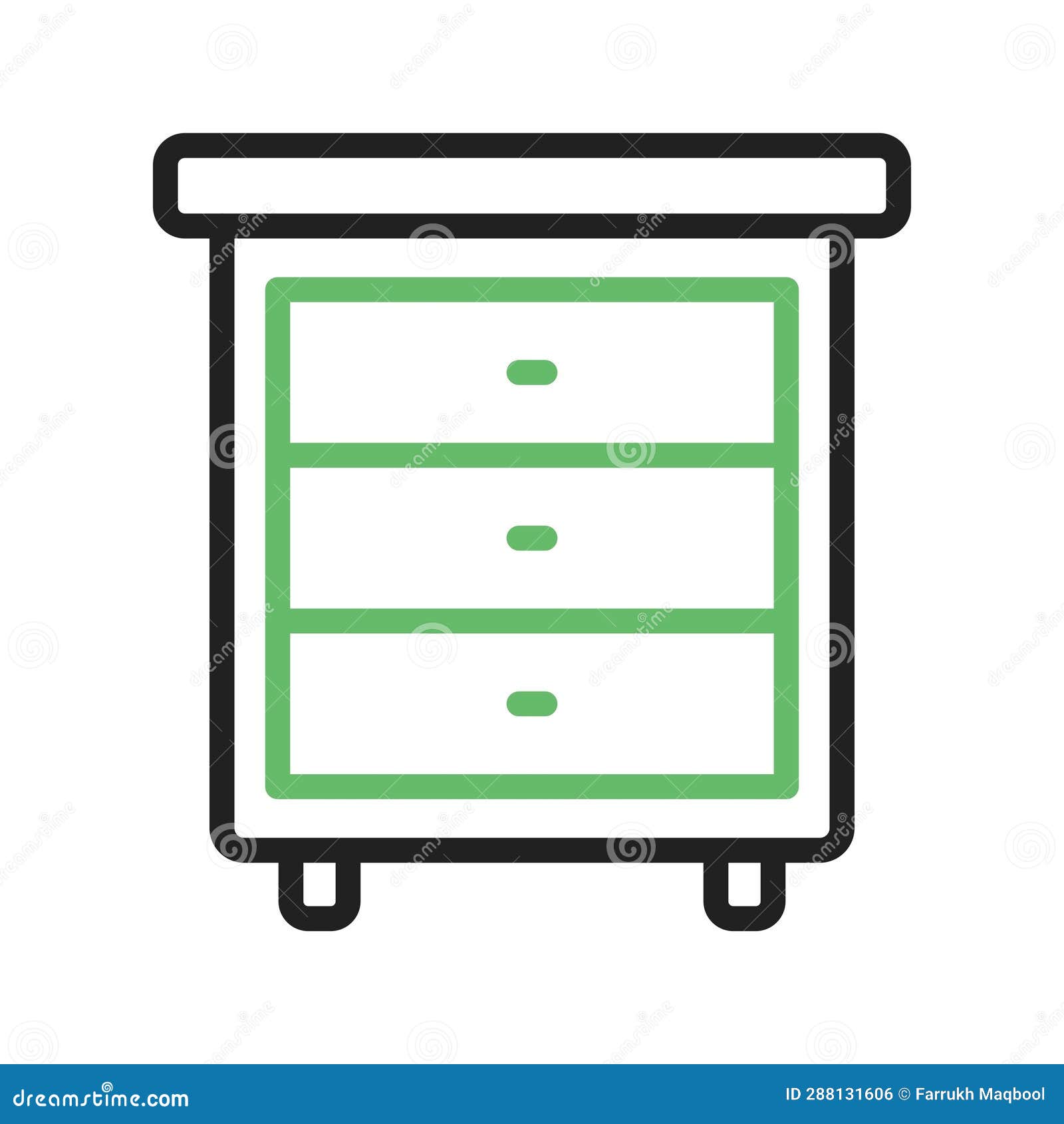 Bed Side Table Icon Image. stock vector. Illustration of design - 288131606