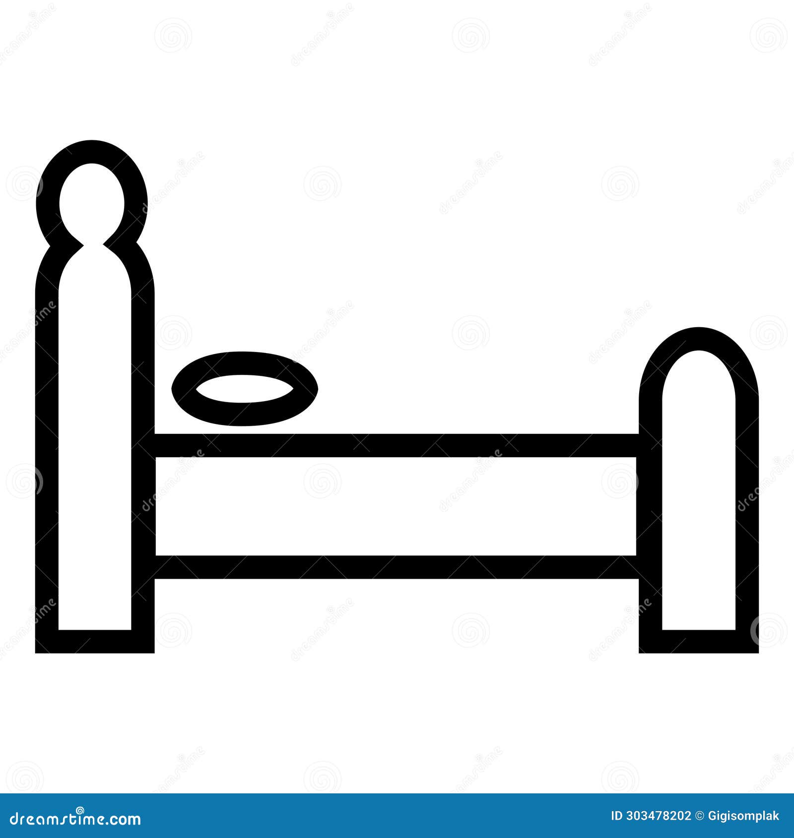 Bed, Simple Vector Symbol, Set Isolated on White Stock Vector ...