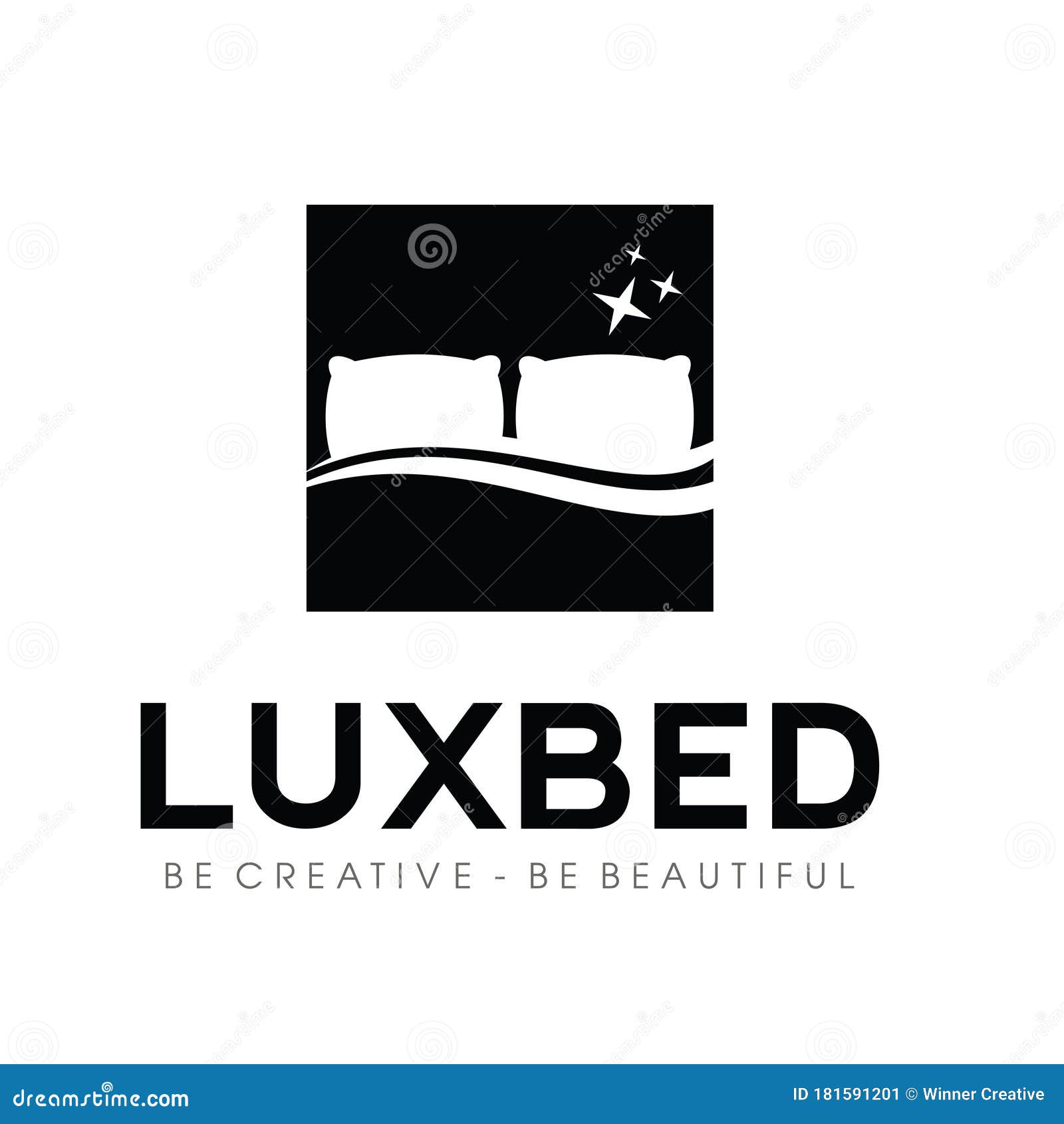 Bed and Sleep Logo Vector Inspiration Stock Vector - Illustration of ...