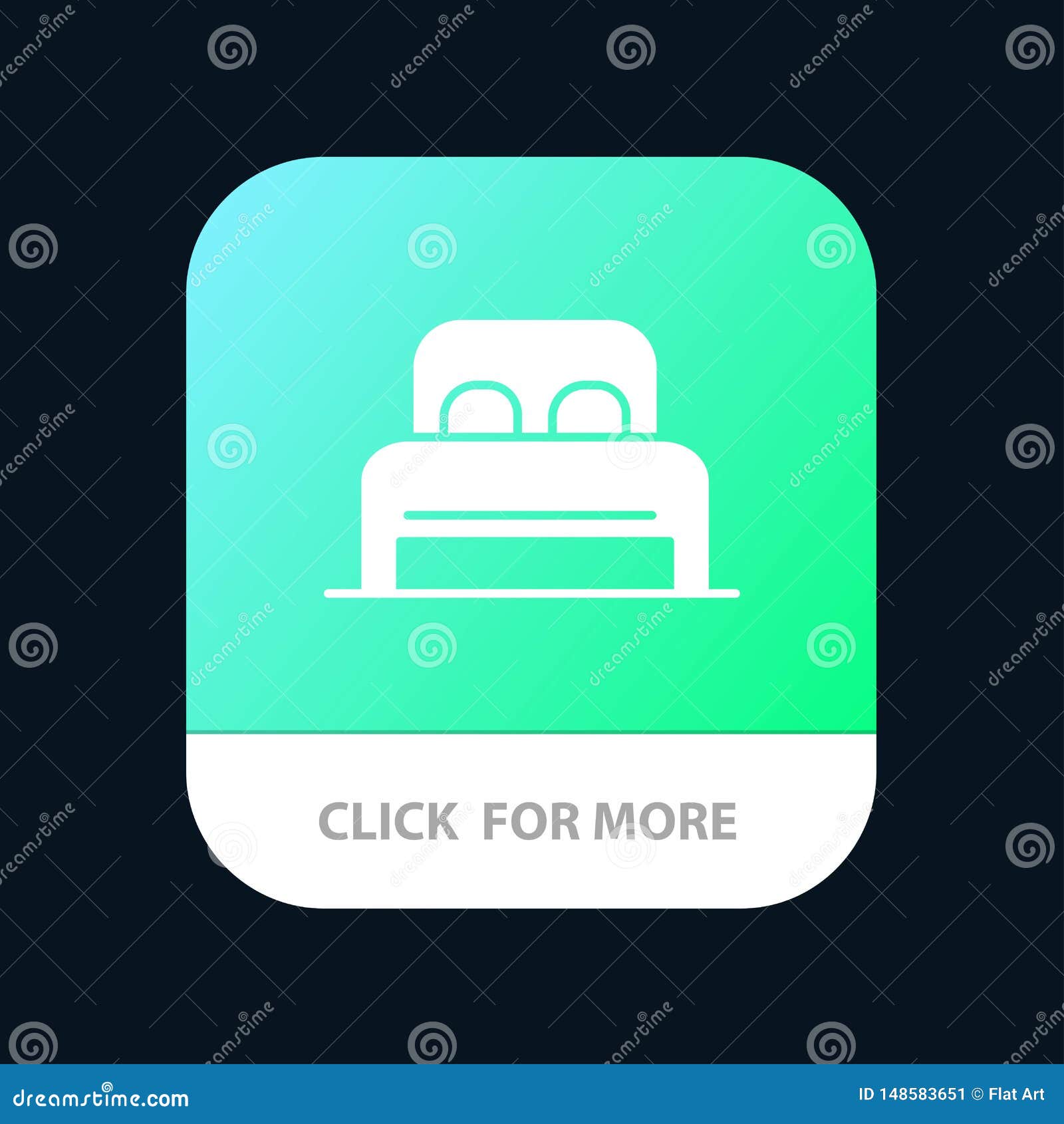 Bed, Sleep, Room, Hotel Mobile App Icon Design Stock Vector ...