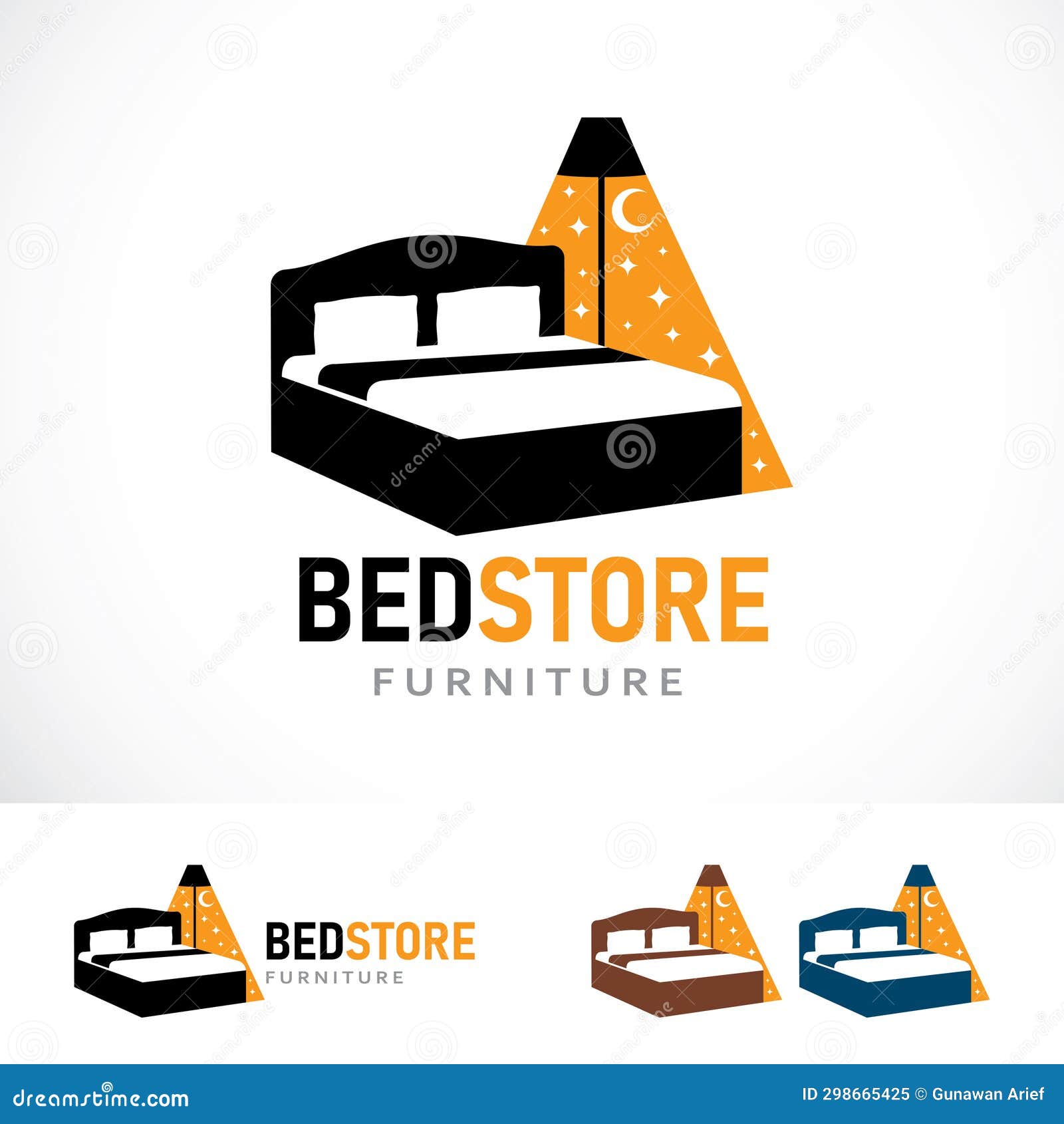 Bed Store Logo Design Template Stock Illustration - Illustration of ...