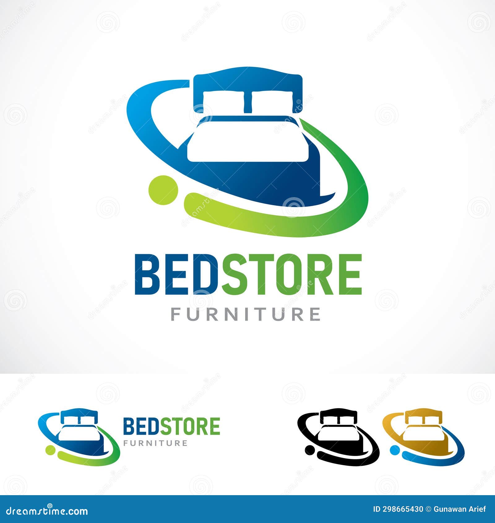 Bed Store Logo Design Template Stock Vector - Illustration of design ...