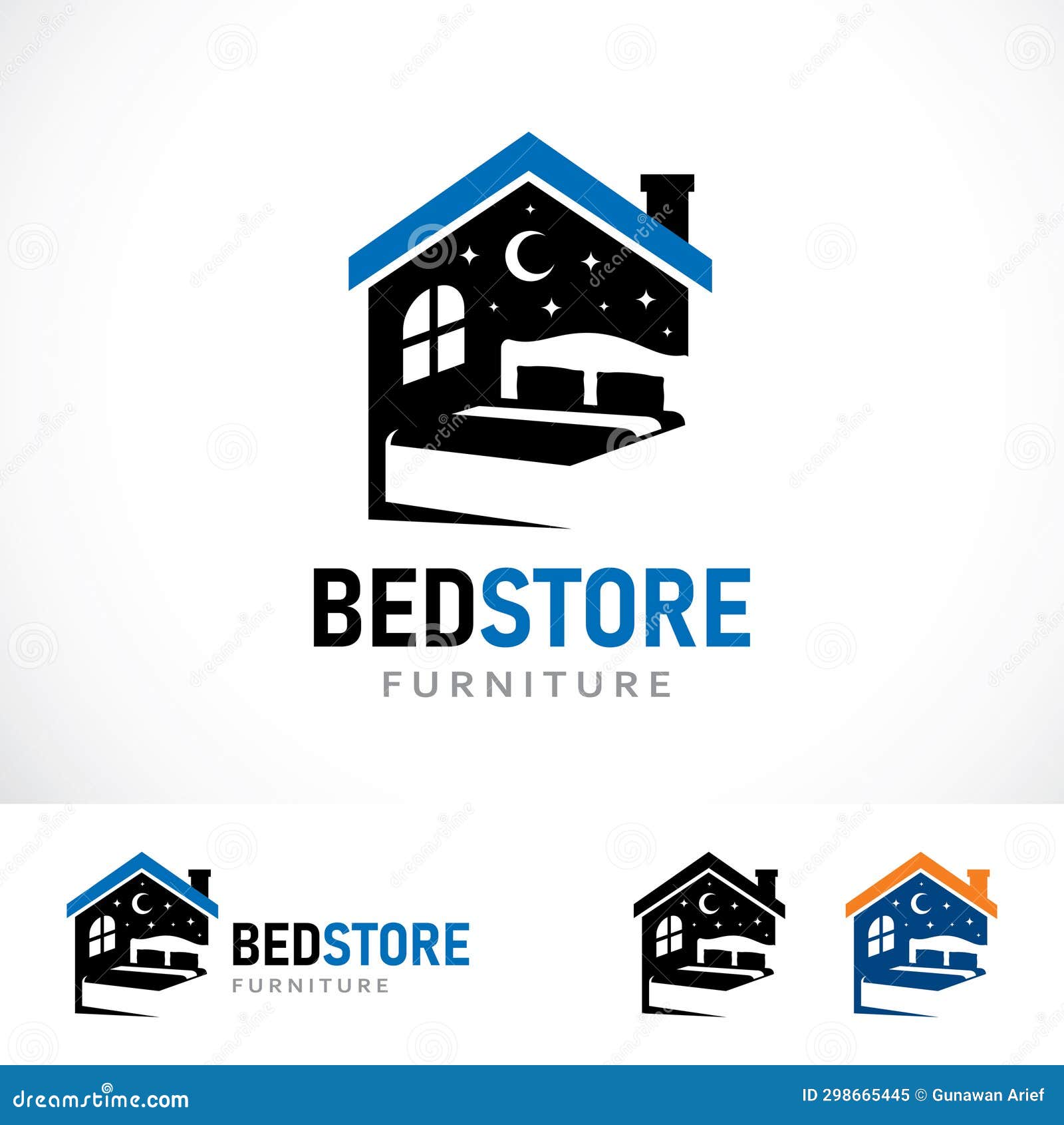Bed Store Logo Design Template Stock Illustration - Illustration of ...