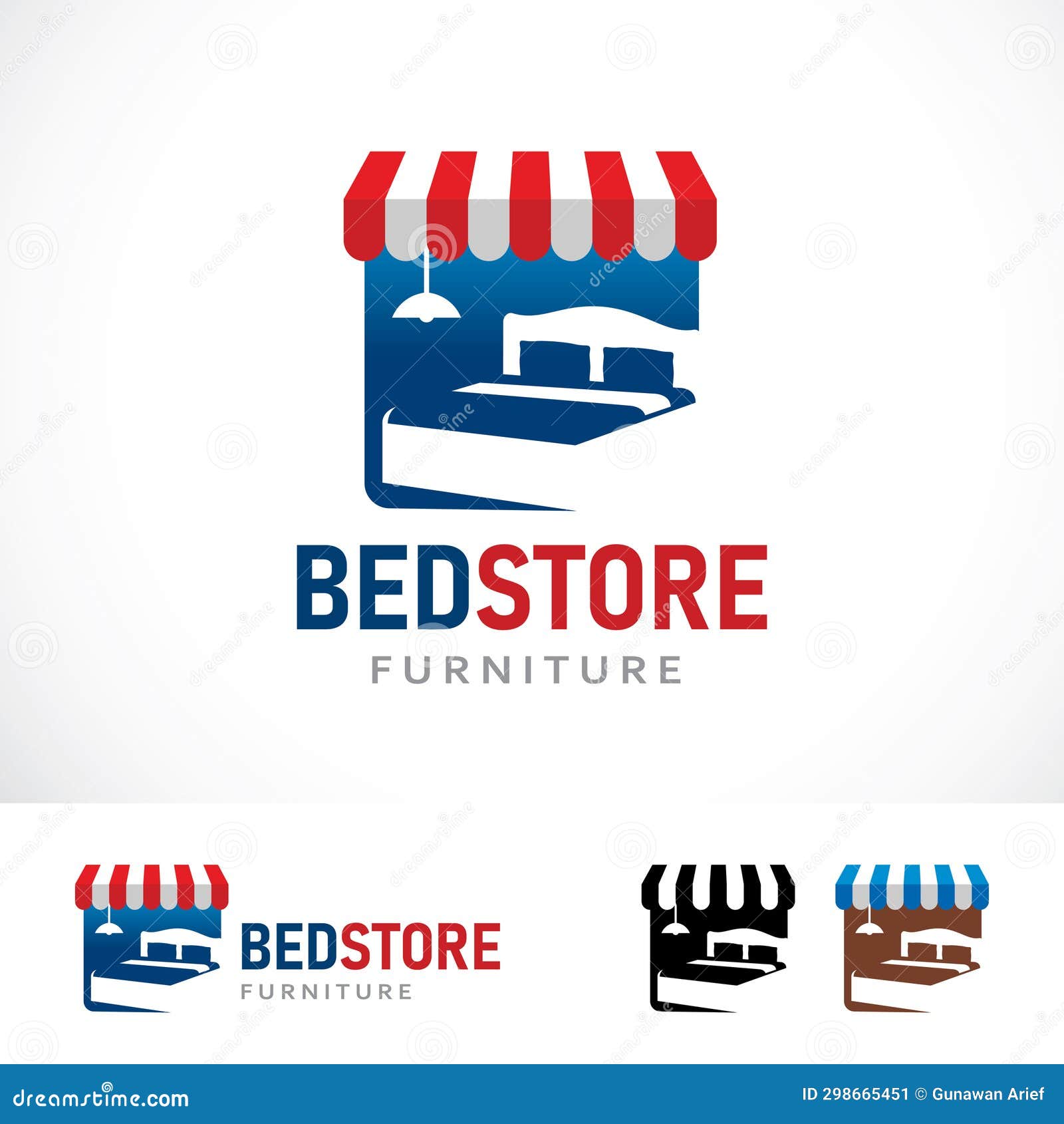 Bed Store Logo Design Template Stock Illustration - Illustration of ...