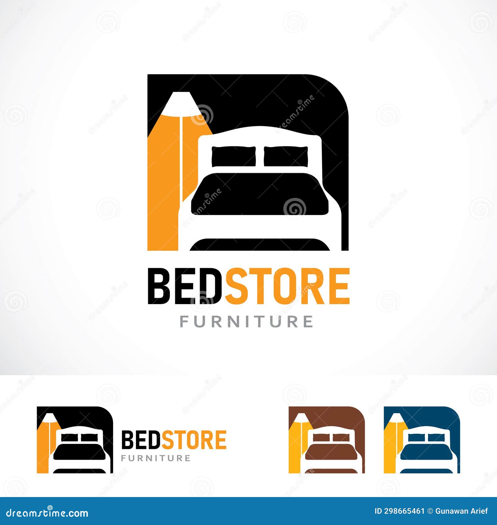 Bed Store Logo Design Template Stock Illustration - Illustration of ...